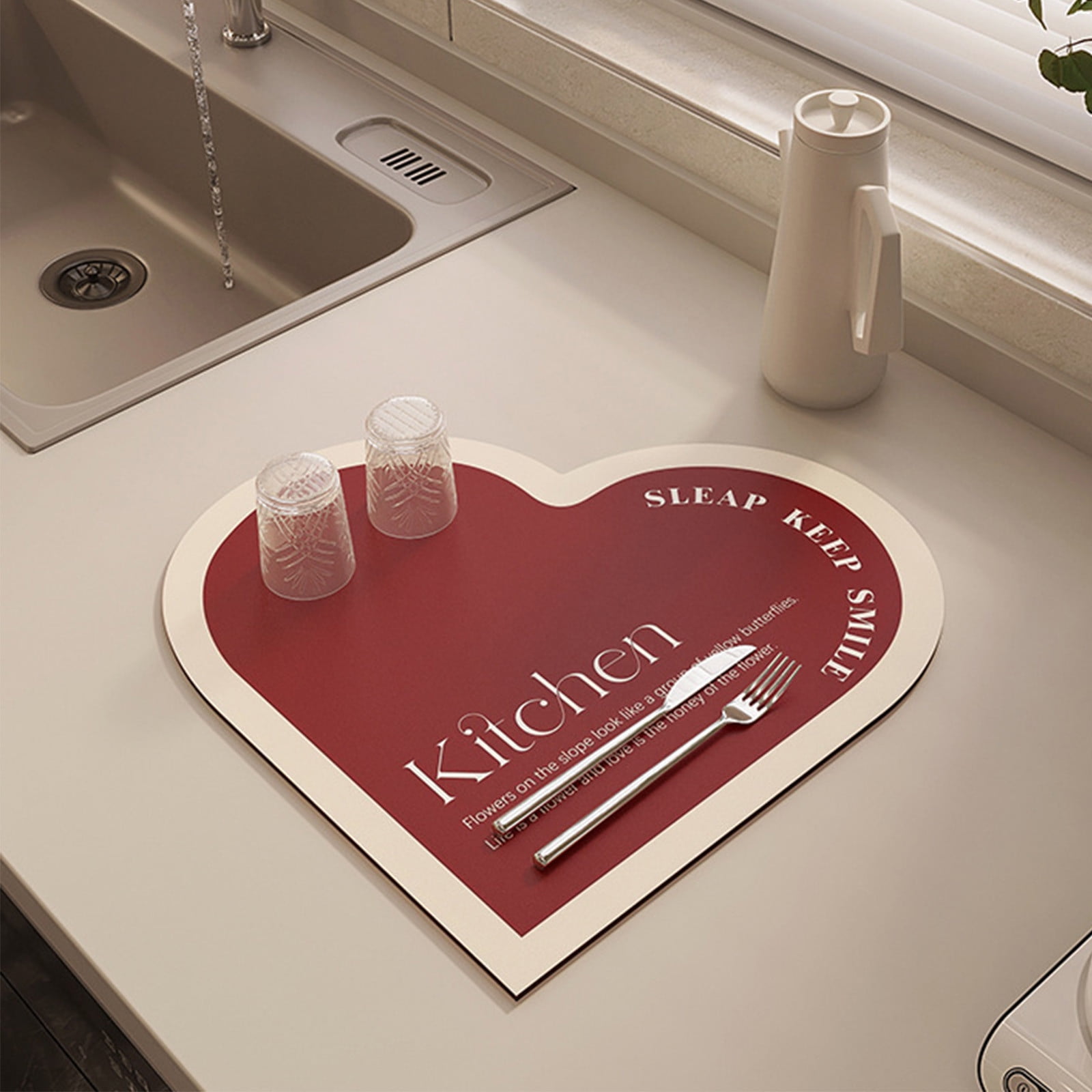 Hiroekza Valentines Day Decorations, Heart-shaped Kitchen Countertop ...
