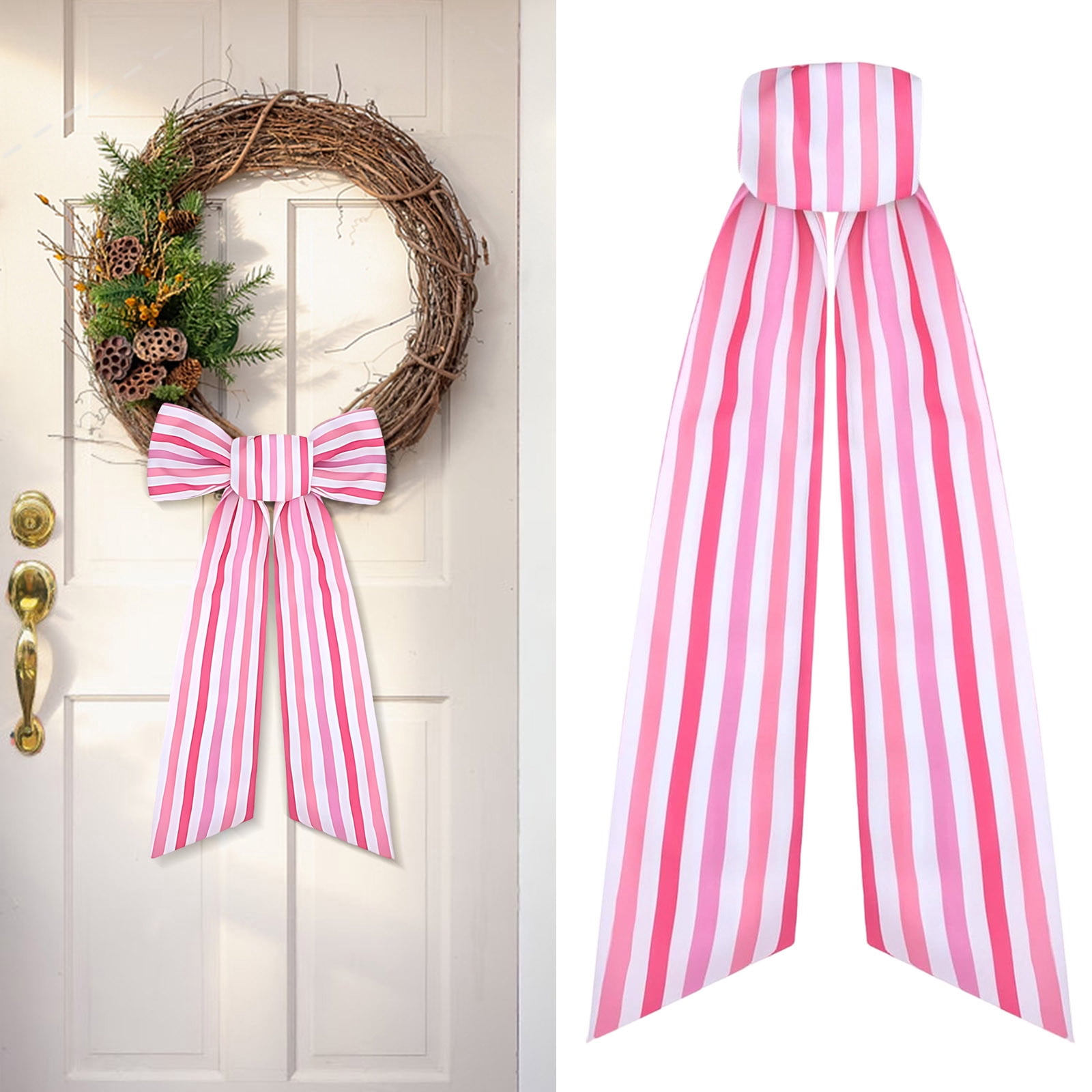 Hiroekza Valentines Day Wreath Sash Striped Sashes for Wreaths for ...