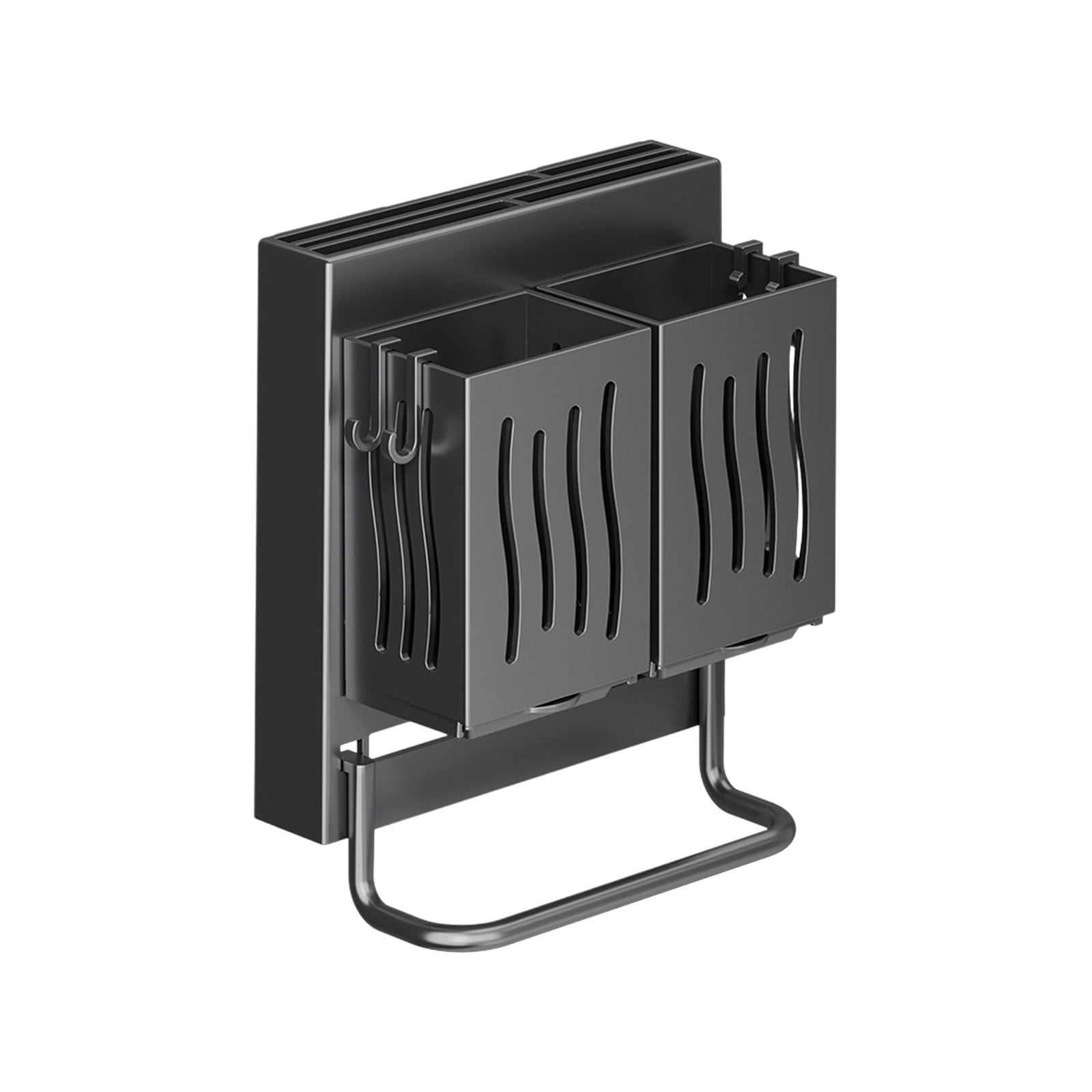 Hiroekza Wall-Mounted Kitchen Organizer with Drainage - Knife & Utensil ...