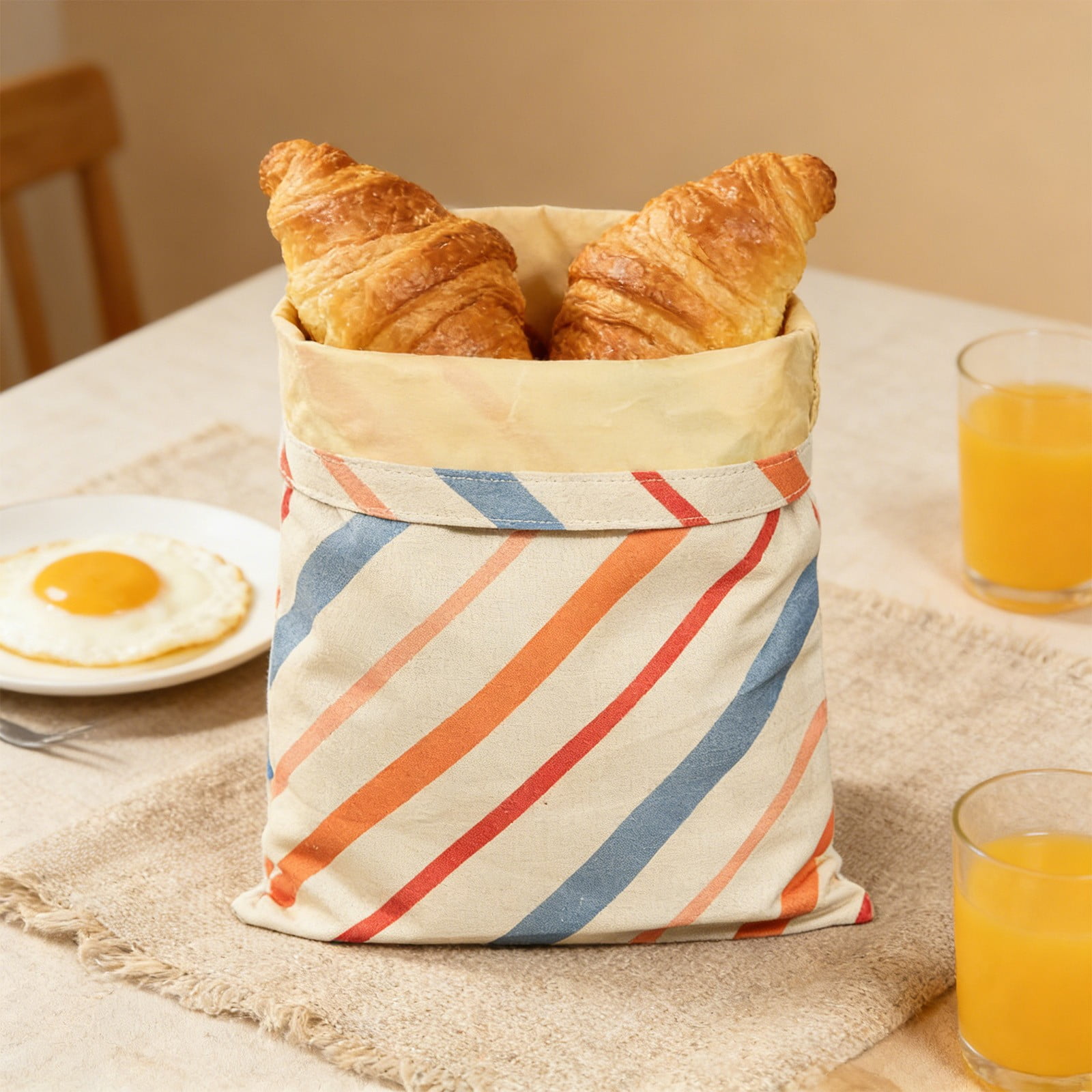 Hiroekza Zipper Beeswax Bread Bag Reusable Food Storage Bag Double ...