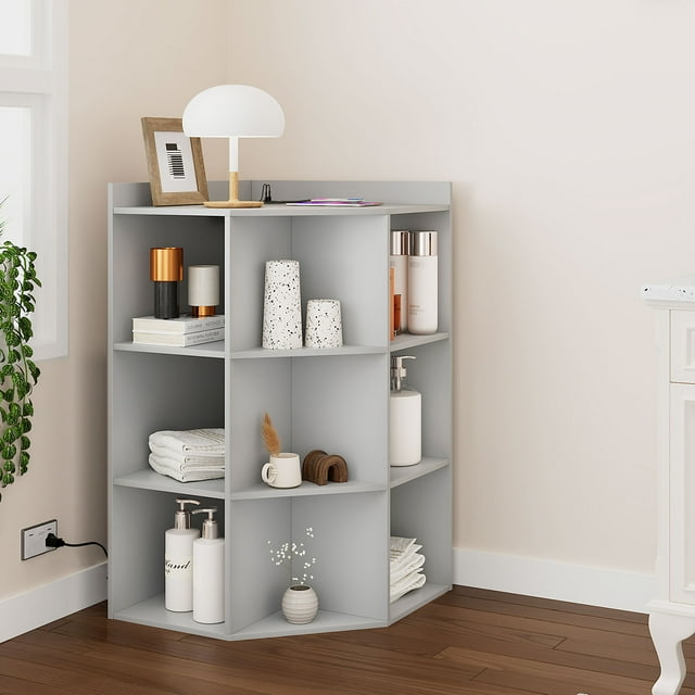 Hironpal Corner Cabinet,3-Tier Storage Shelf with USB Port and Socket ...