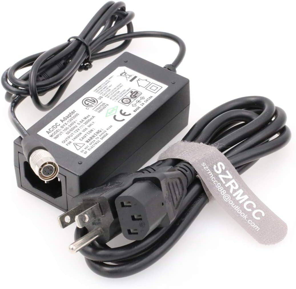 Hirose 4 pin Female AC DC 12V 3A Power Adapter for SmallHD DP7 PRO and ...