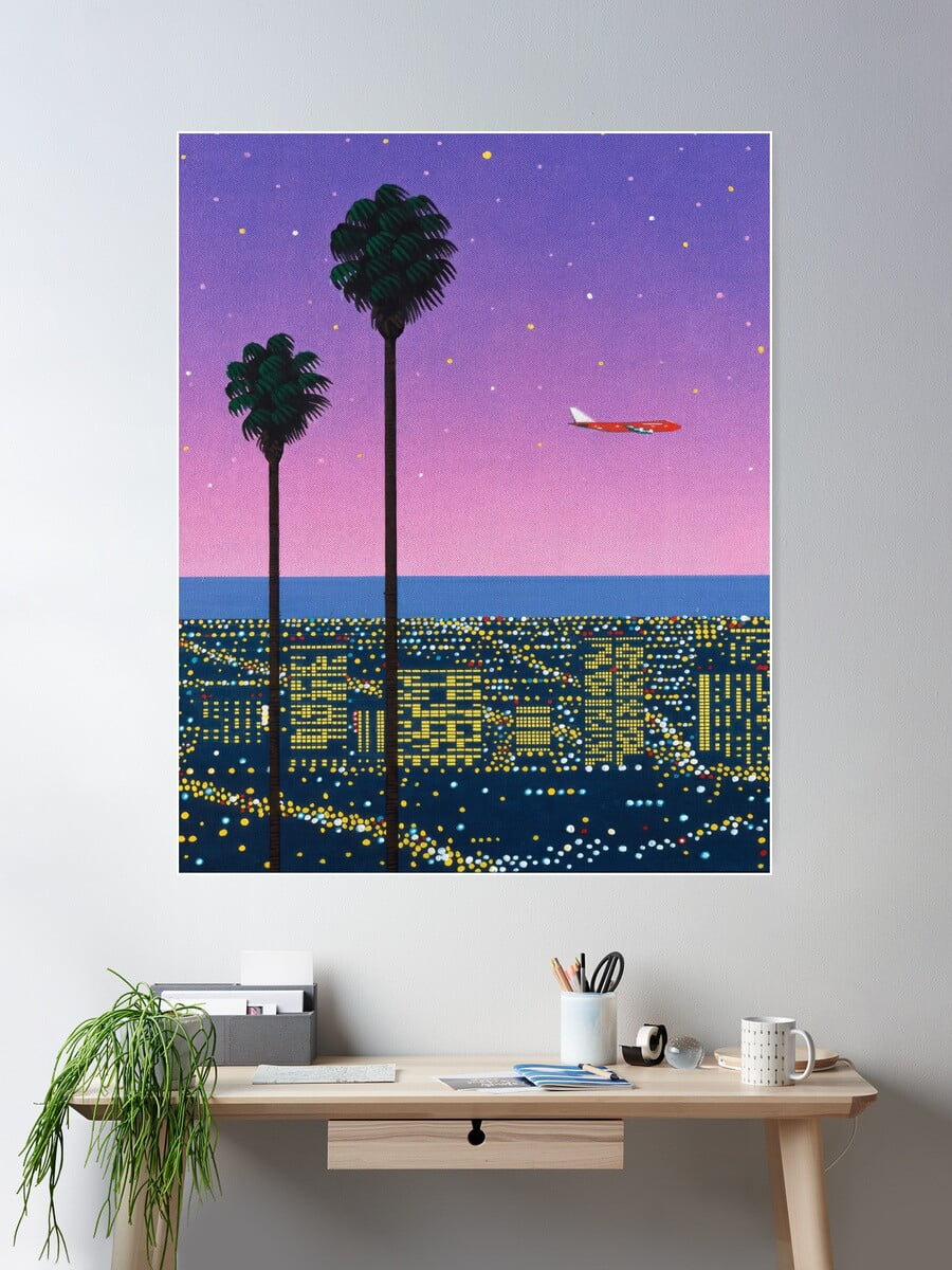 Hiroshi Nagai Down Town Sunset City Pop Purple Exhibitionvaporwave ...