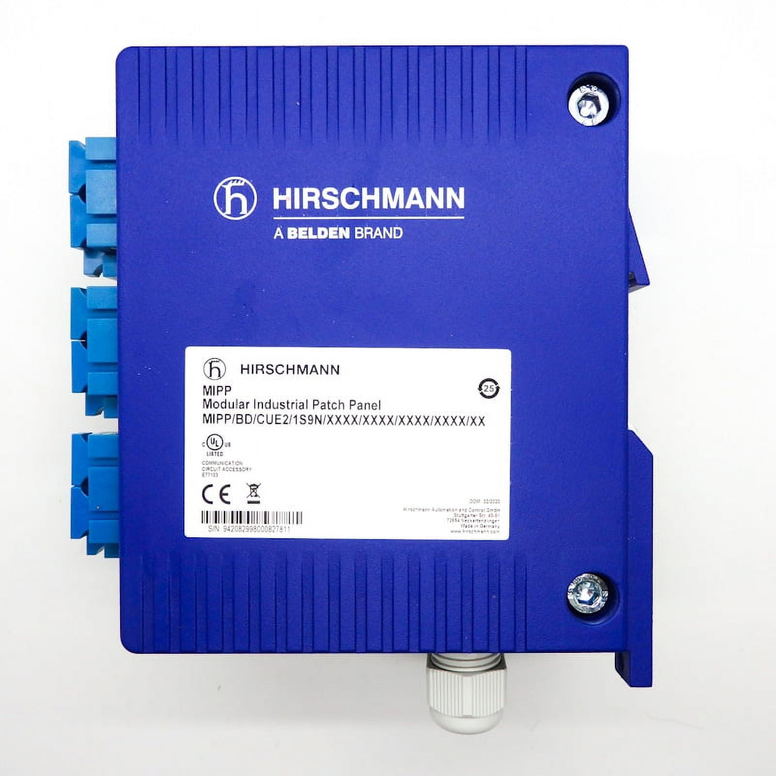 Hirschmann-Belden Modular Industrial Patch Panel MIPP/BD/CUE2/1S9N 942082998 - Walmart.com