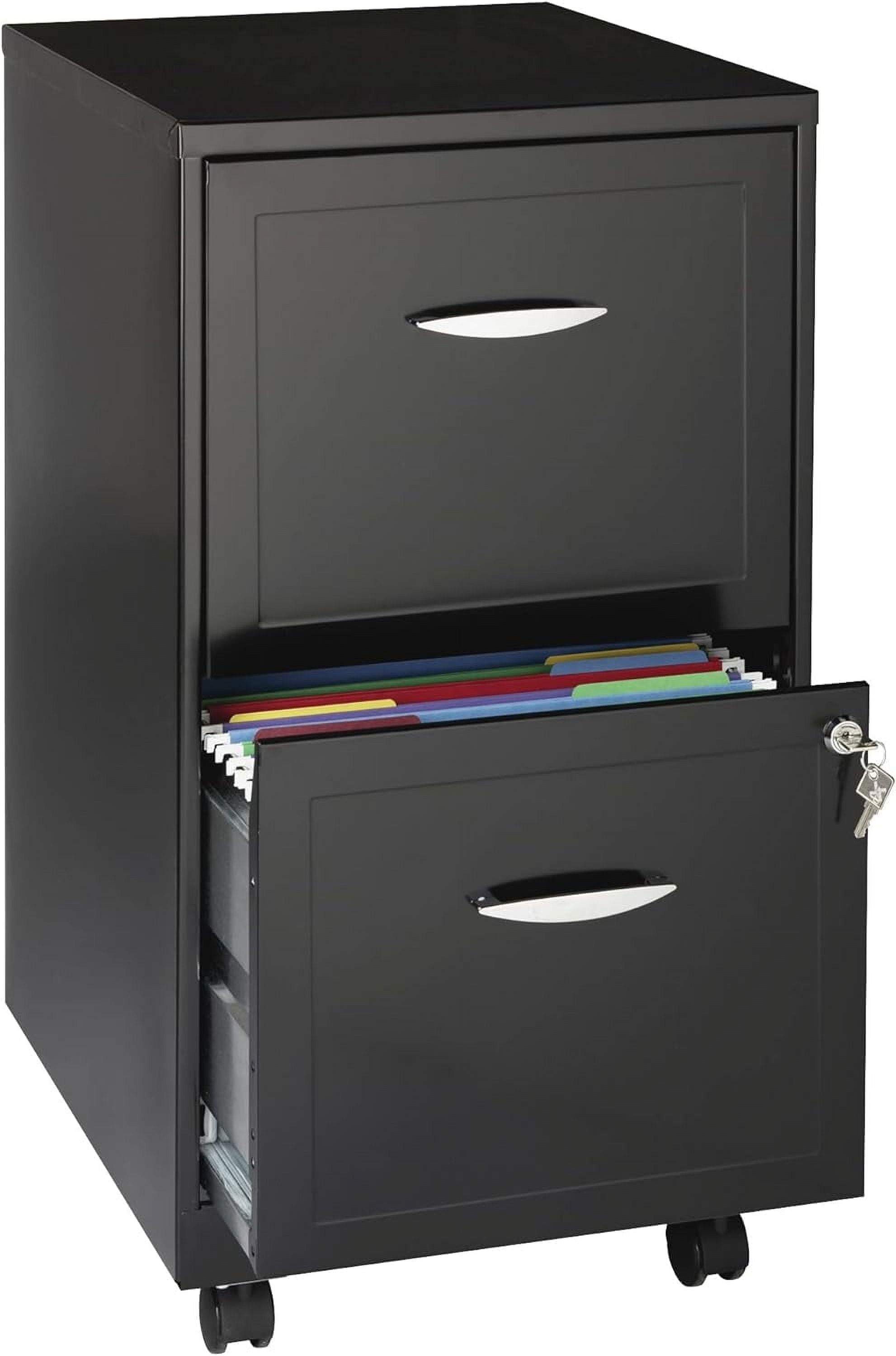 Hirsh 2-Drawer SOHO Mobile File Cabinet, 18-Inch, Black - Walmart.com