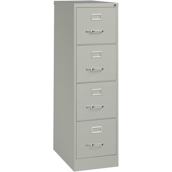 Hirsh 25" Deep 4 Drawer Commercial Metal File Cabinet Light Gray 3 ...