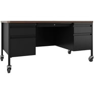 HON 10500 Series Double Pedestal Desk with Full Pedestals, 60" x 30" x ...