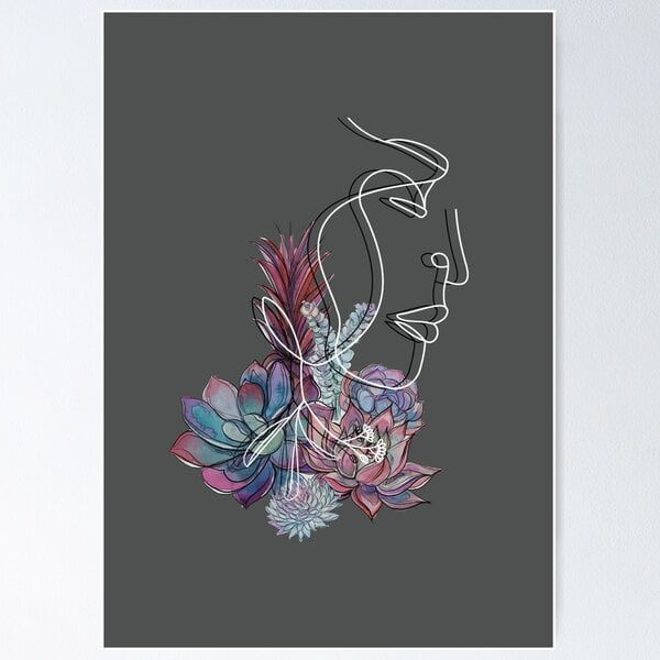 His And Hers - Line Art (Part 1/2) Poster Wall Art, Modern Wall Decor ...