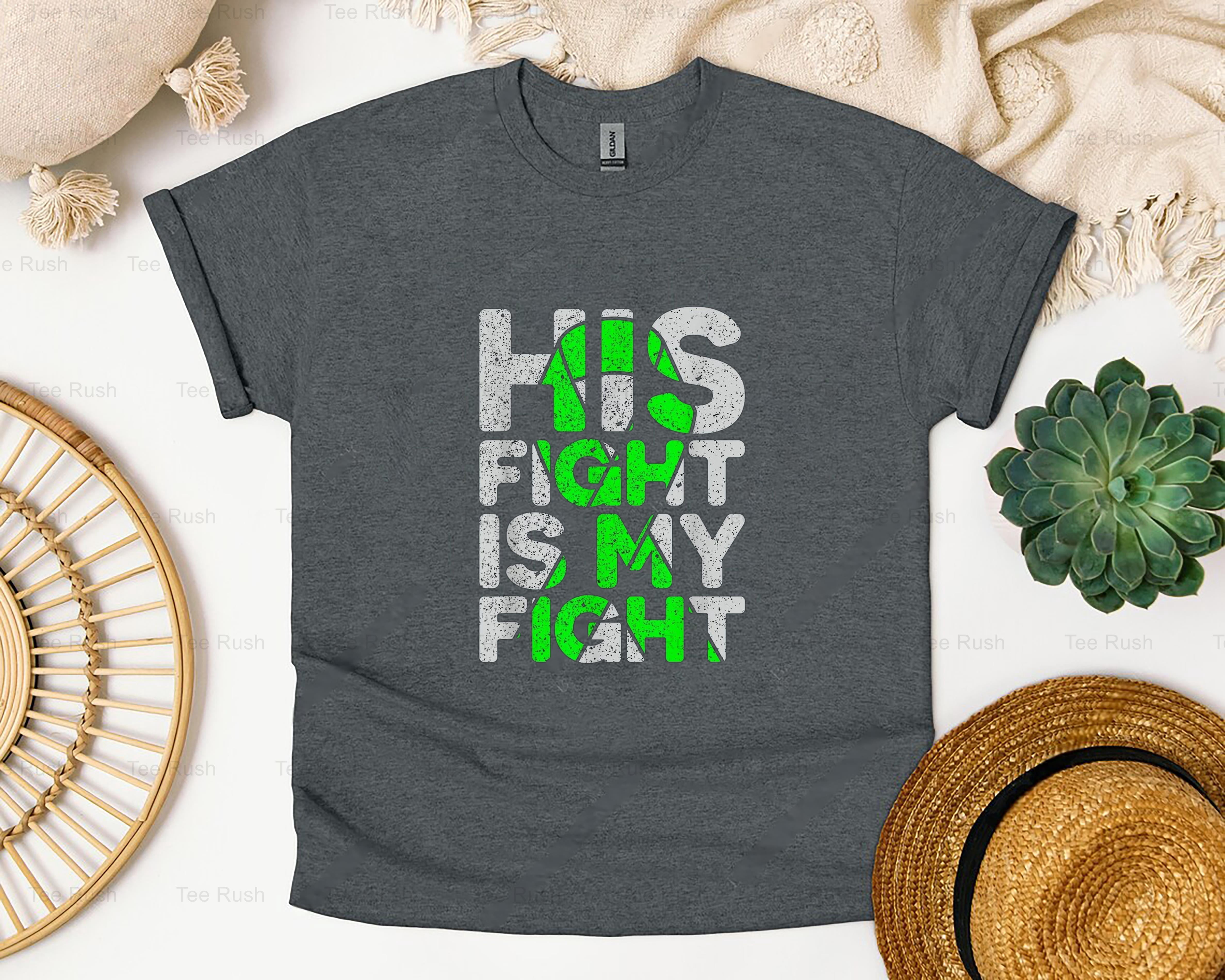 His Fight My Fight Non Hodgkin Lymphoma Awareness Lime Green Ribbon ...
