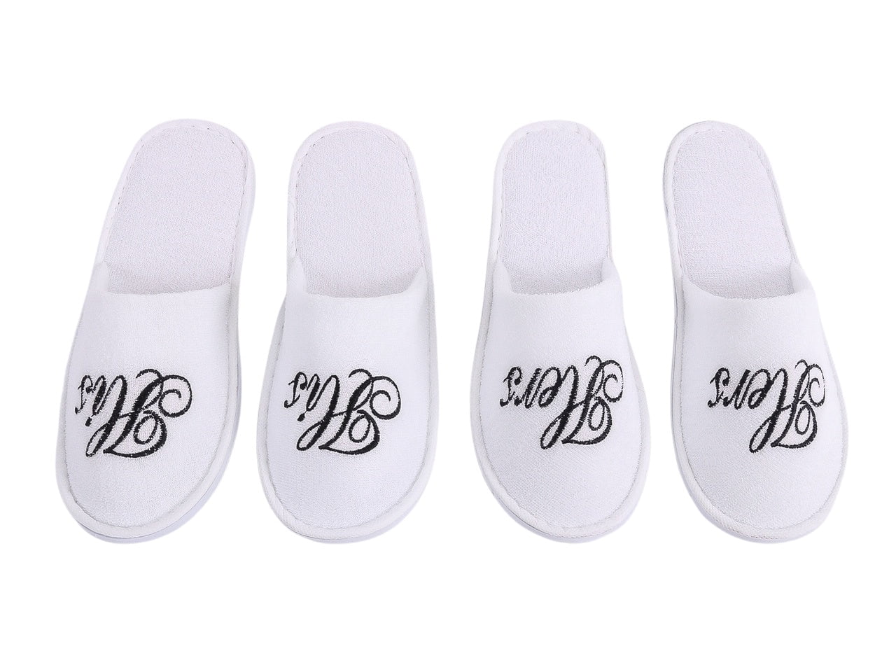His & Hers Spa Style Bath Slippers | Two Pairs of Matching His and Hers ...