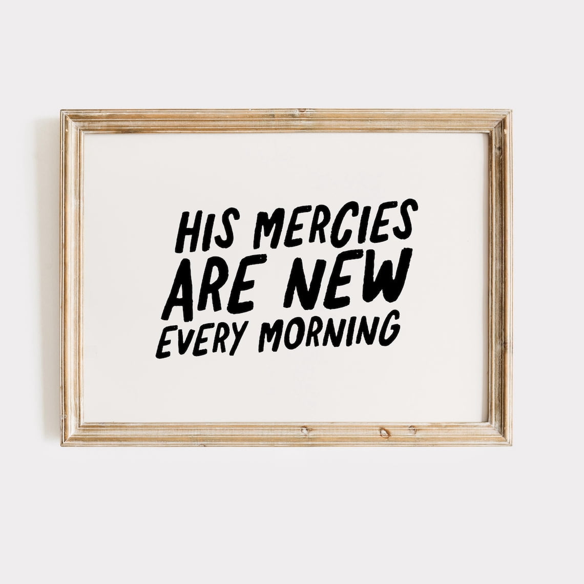 His Mercies Are New, Christian Wall Art, Minimalist Wall Art, Bible ...