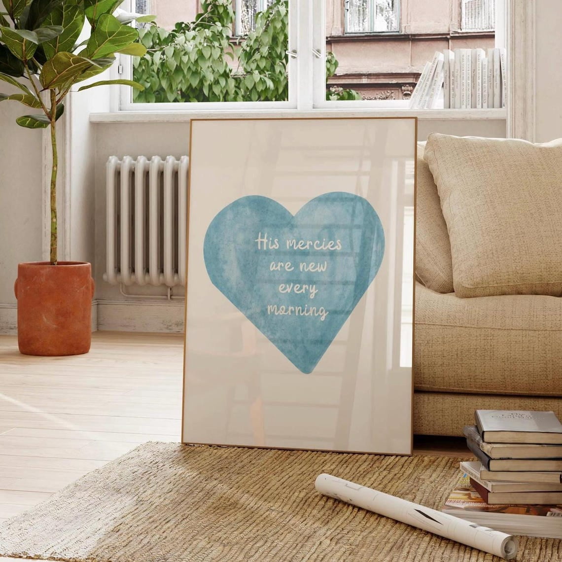 His Mercies Are New Every Morning Poster Christian Scripture Wall Art ...
