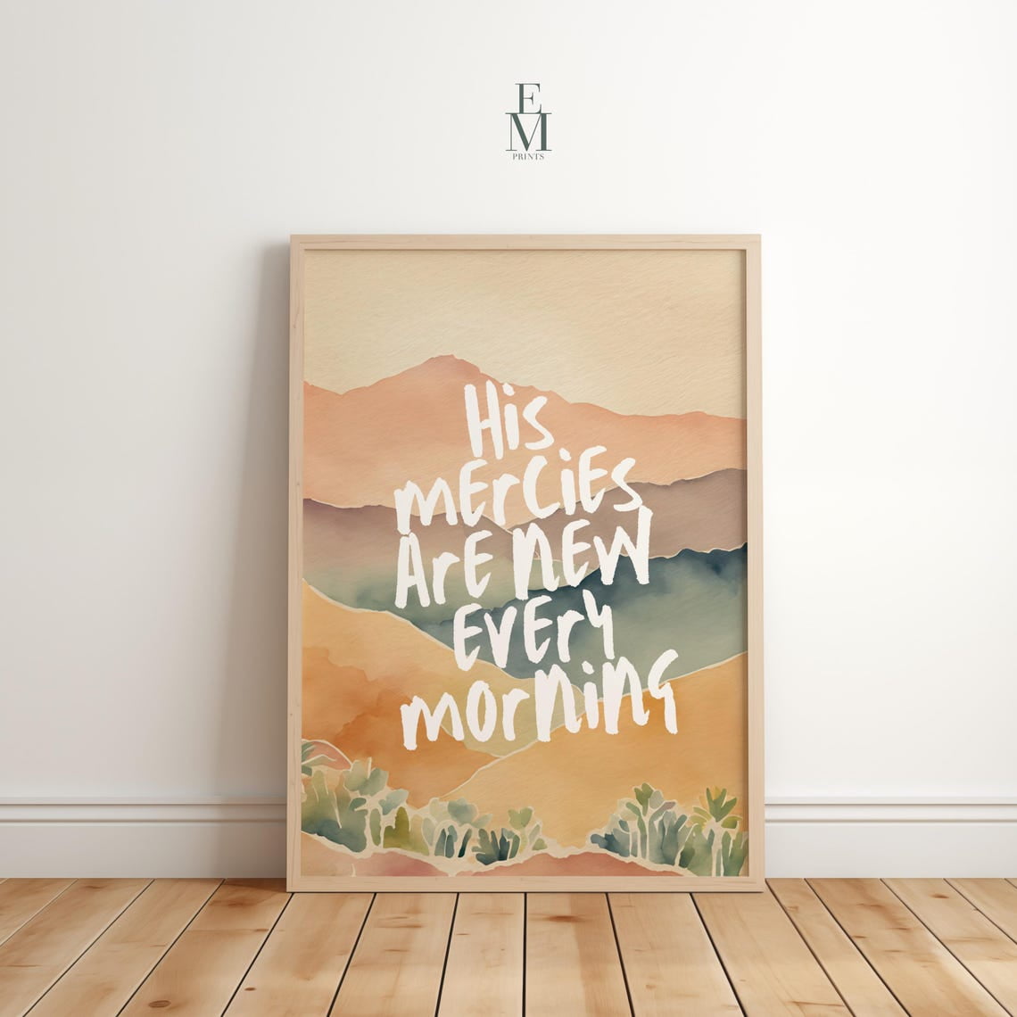 His Mercies Are New Every Morning Print, Lamentations 3:23, Christian ...