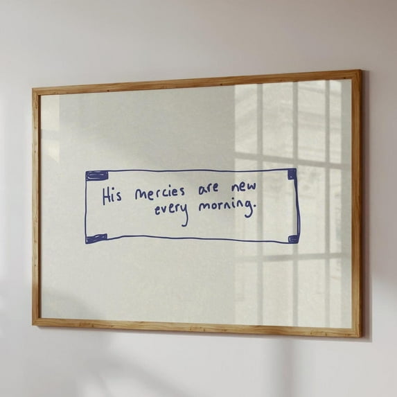 His Mercies Are New Print: Christian Wall Art, Fortune Cookie Style ...