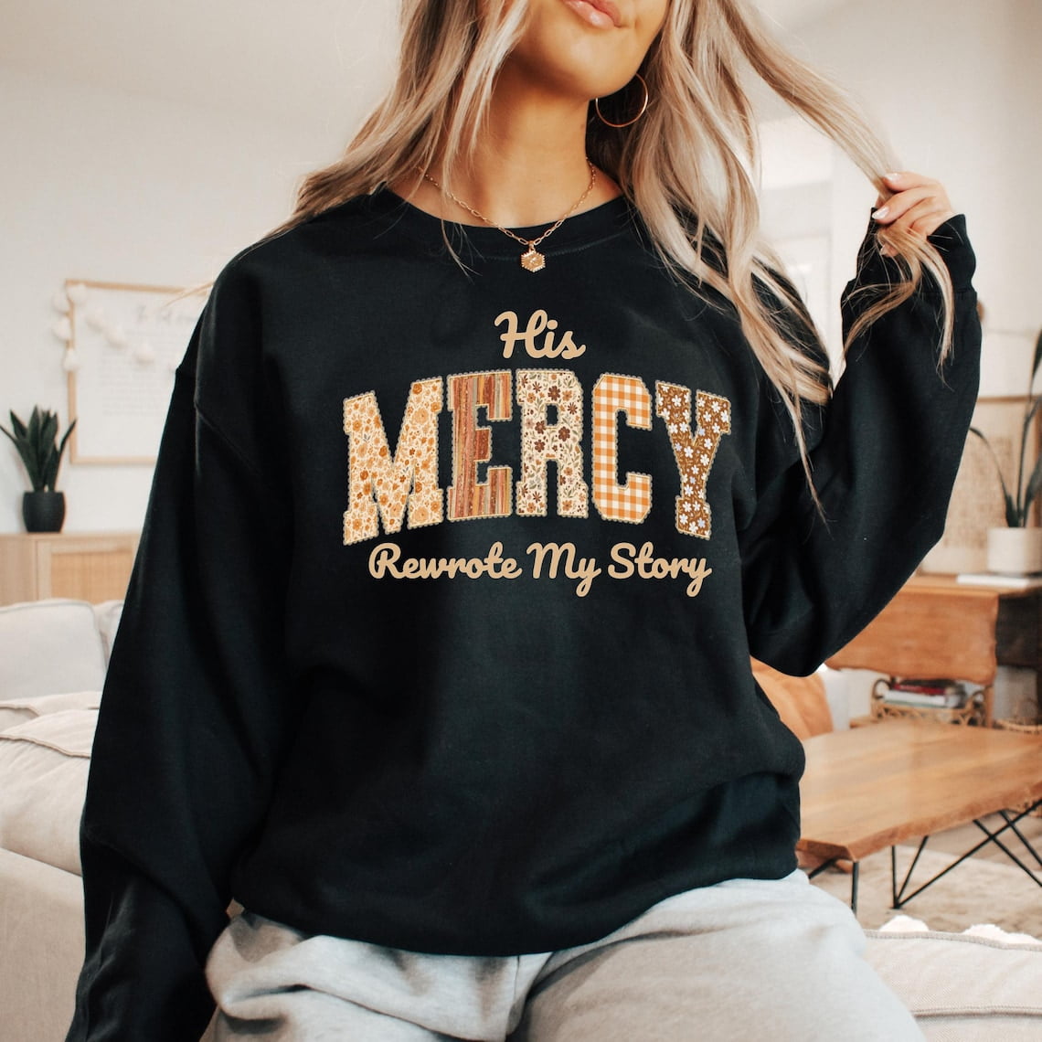 His Mercy Rewrote My Story, Christian Sublimation Design, Retro ...