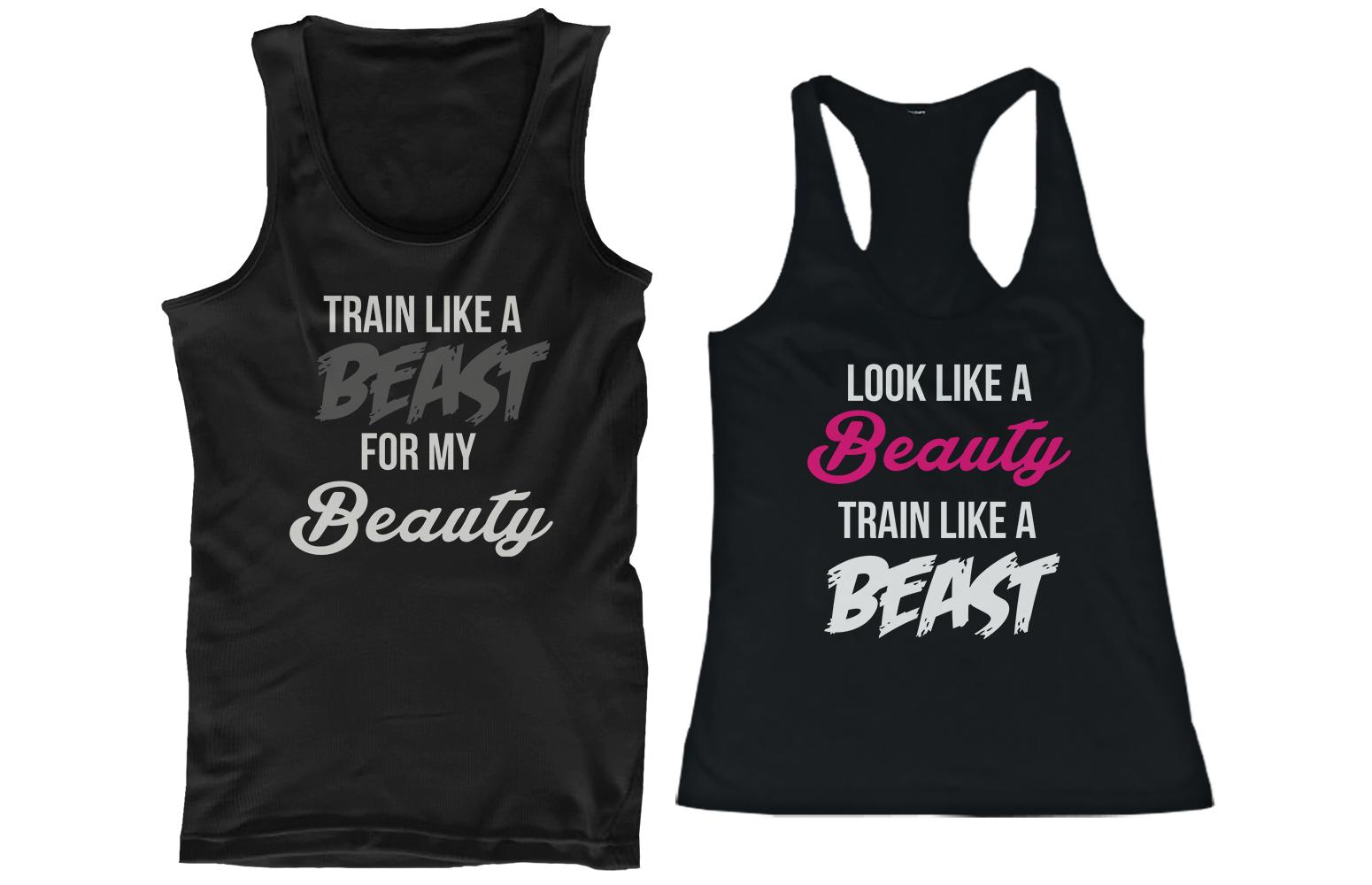 His and Her Matching Tank Tops Look Like A Beauty Train Like A Be ...