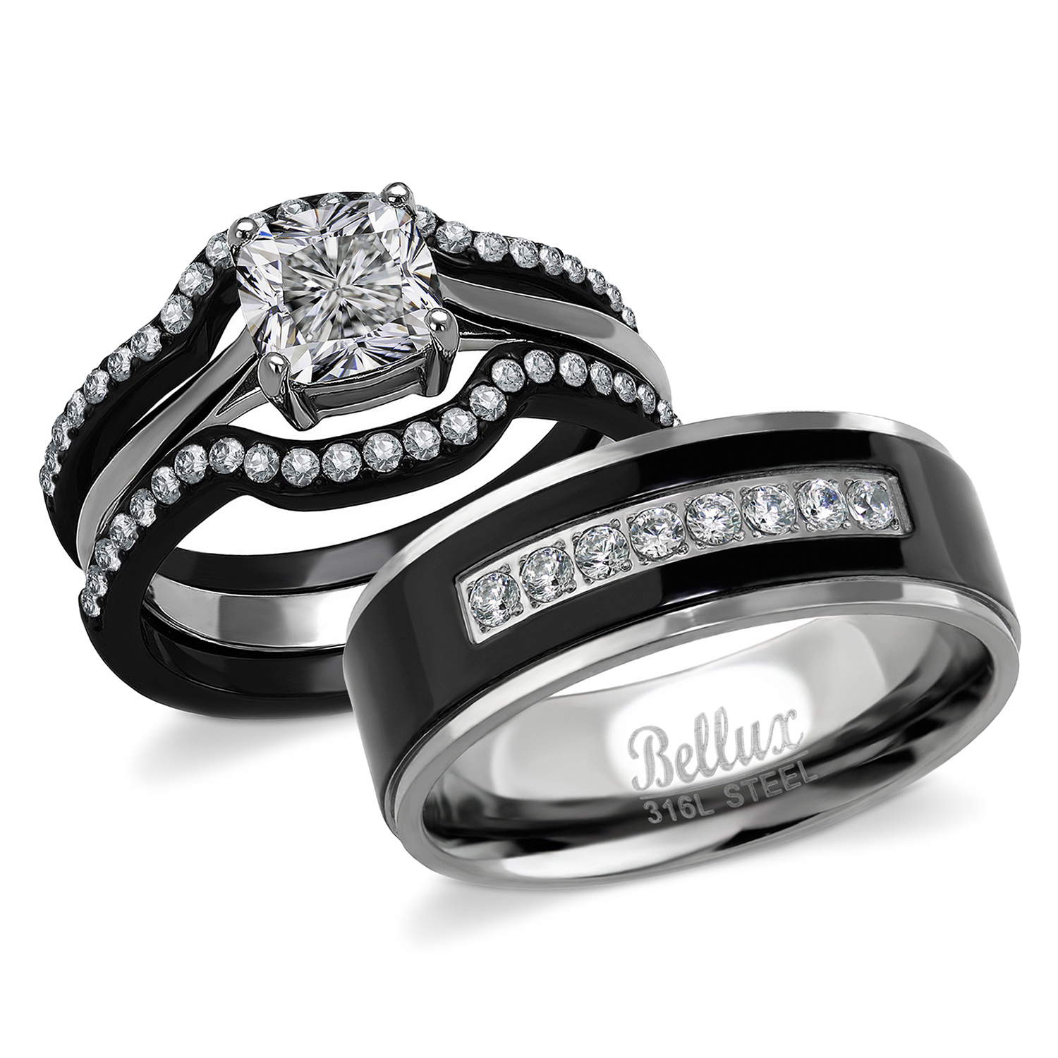 Couple's Matching Ring, "His Crazy" or "Her Weirdo" Engraving Wedding ...