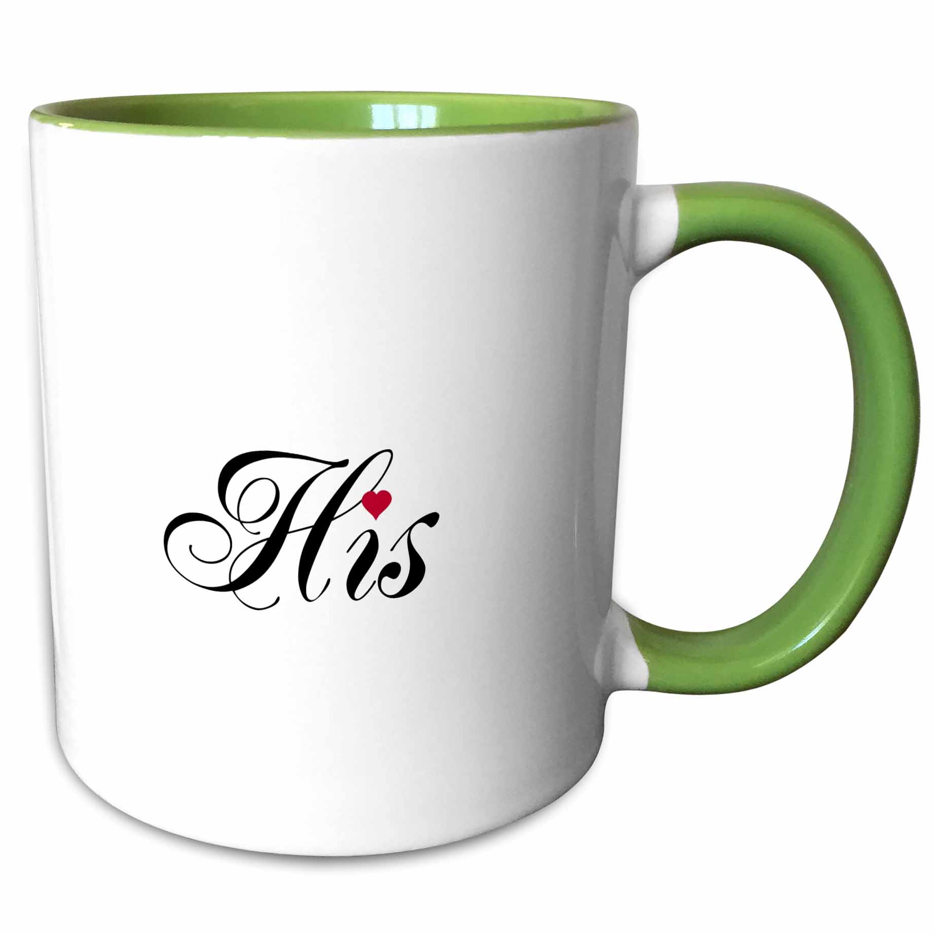 His - part of his and hers set - fancy cursive script text - romantic ...