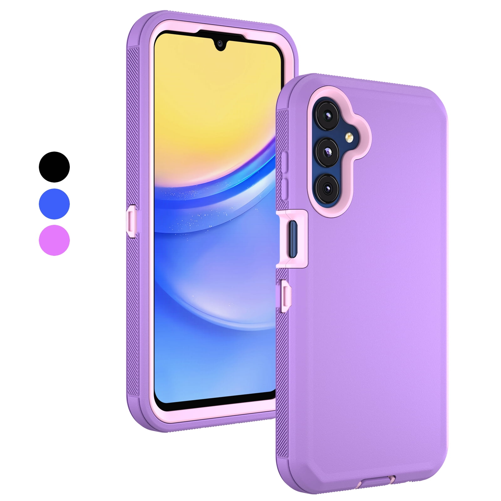 Hisdou For Samsung Galaxy A15 5G|SM-A156B Phone Case,3-Layer Heavy Duty Cover Military Grade ...