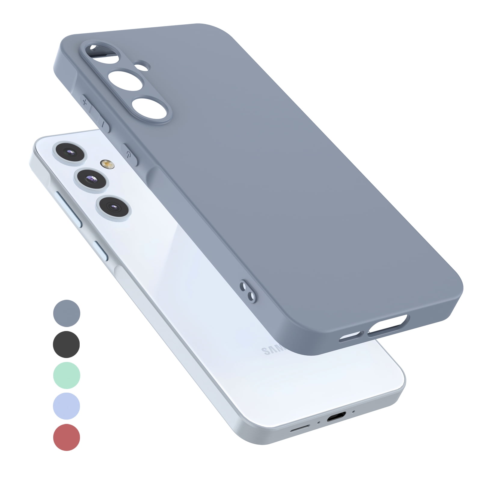 Hisdou For Samsung Galaxy A55 5G|SM-A556V Silicone Case,[Support Wireless Charging]Liquid ...