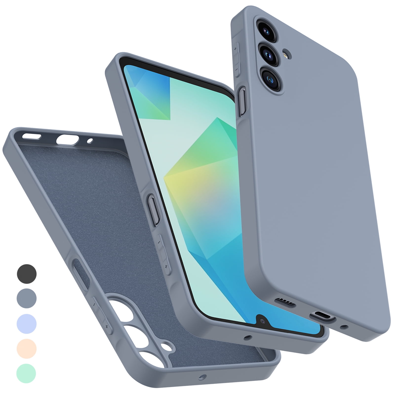 Hisdou For Samsung Galaxy A16 5G|SM-A166B Silicone Case,[Support Wireless Charging]Liquid ...