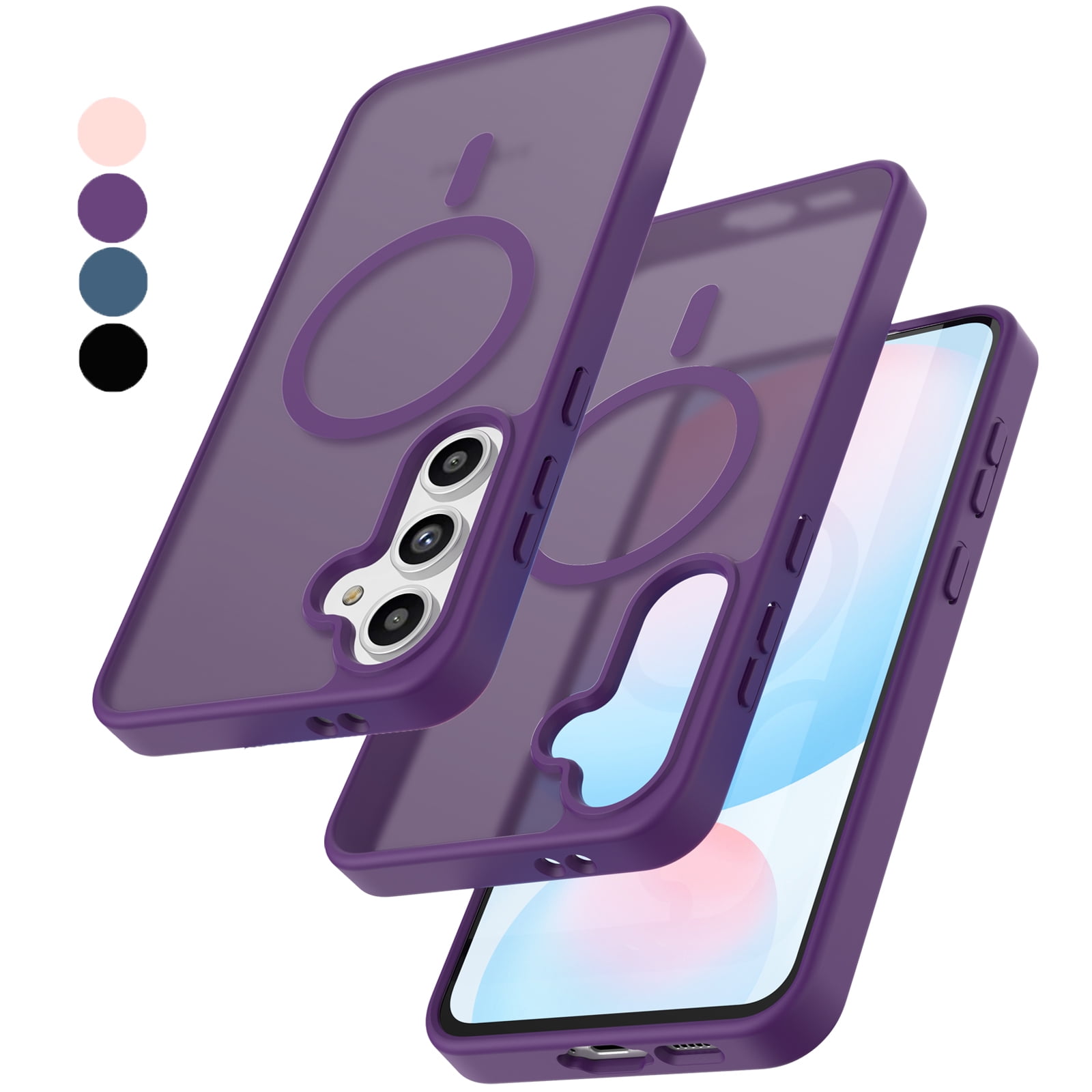 Hisdou For Samsung Galaxy S24 FE Cover,[Compatible With MagSafe]Hard Slim Ultra Hybrid Case ...