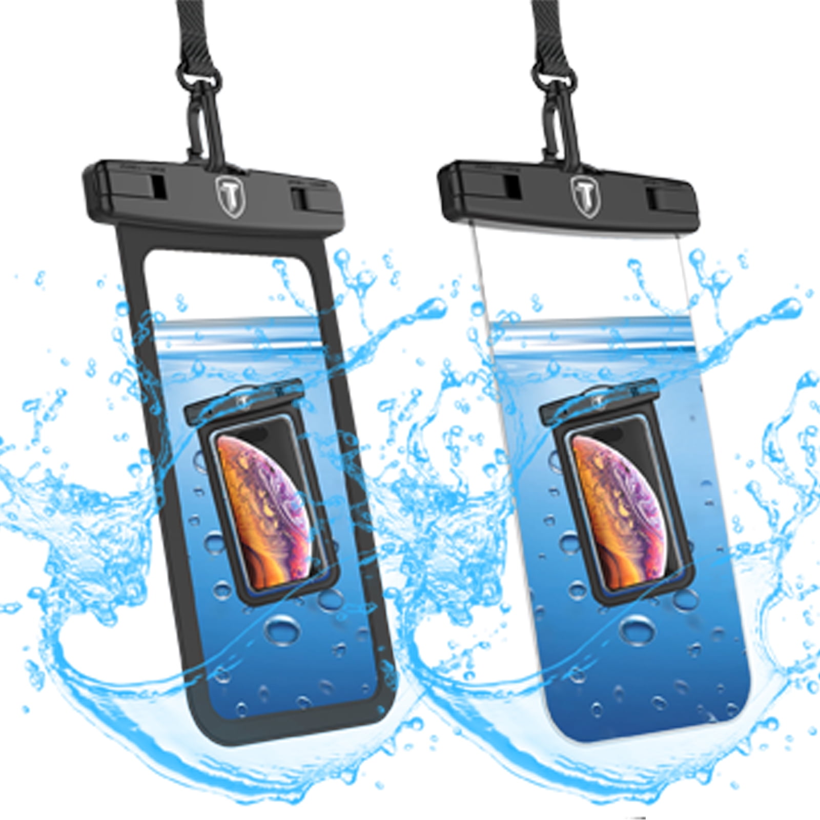 Hisdou Waterproof Phone Pouch with Lanyard,[2 Pack] Universal IPX8 ...