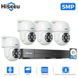 Hiseeu PT Wired Security Camera System 8ch 5MP Cameras 1TB Hard Drive ...