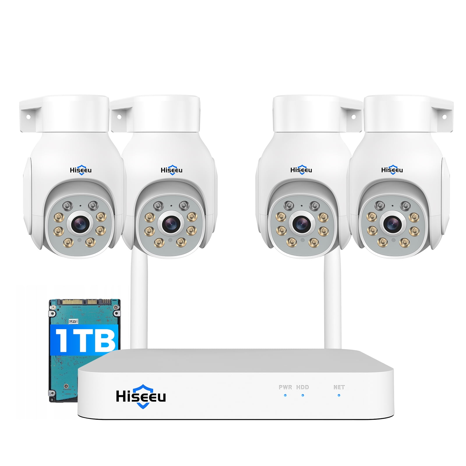 Hiseeu WiFi PTZ Security Camera System,5MP,Expandable 10CH NVR,1TB Hard ... Hiseeu WiFi PTZ Security Camera System,5MP,Expandable 10CH NVR,1TB Hard ...