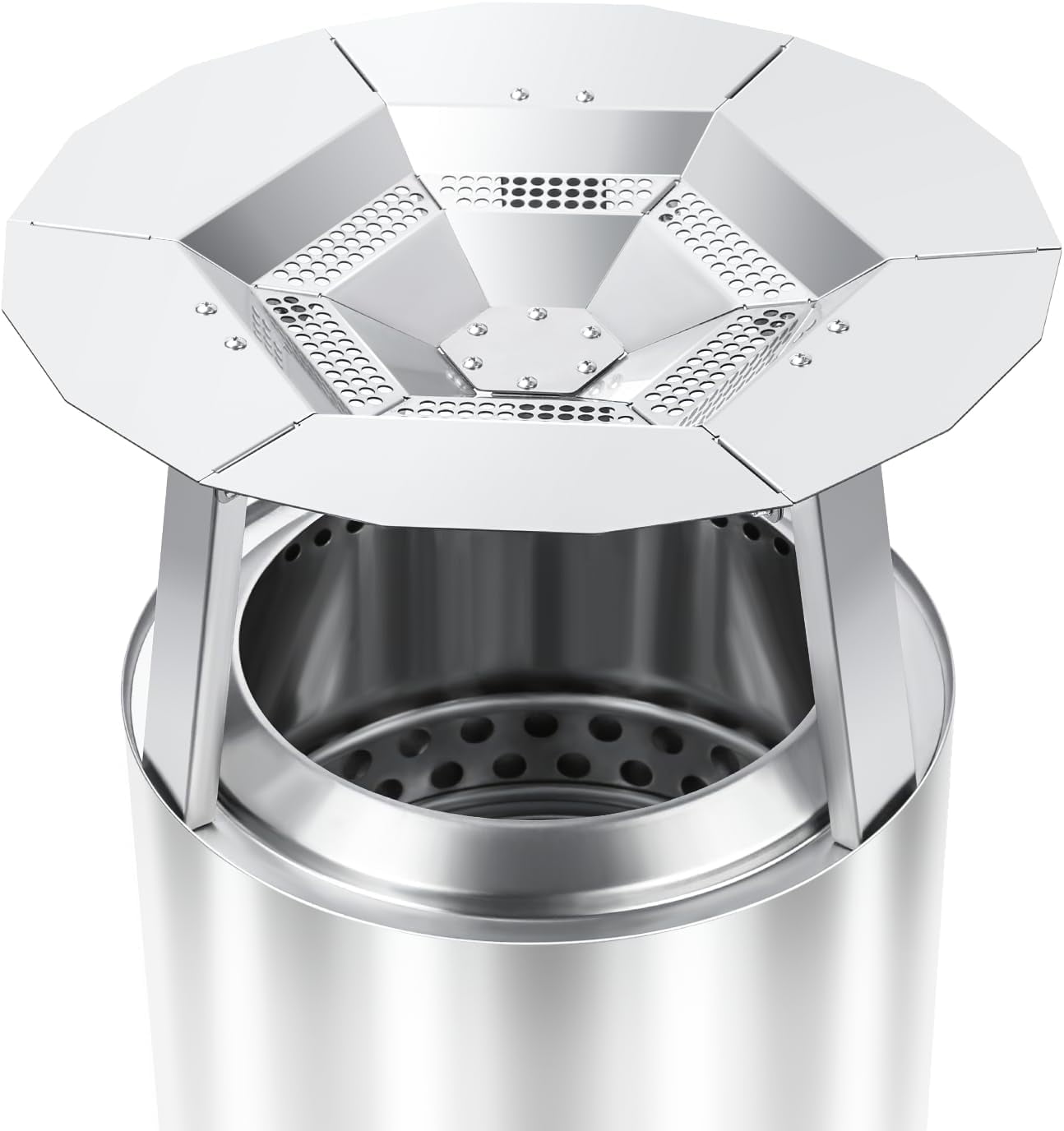 Hisencn Heat Deflector for Solo Stove Ranger Fire Pit, with 3 Legs and ...