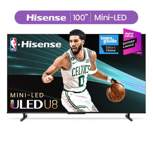Hisense 100" Class U8 Series Mini-LED ULED 4K UHD Google Smart TV (100U8K) - QLED, Native 144Hz ...