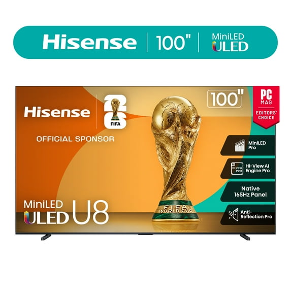 Hisense 100" Class U8 Series Mini-LED ULED 4K UHD Google Smart TV ...