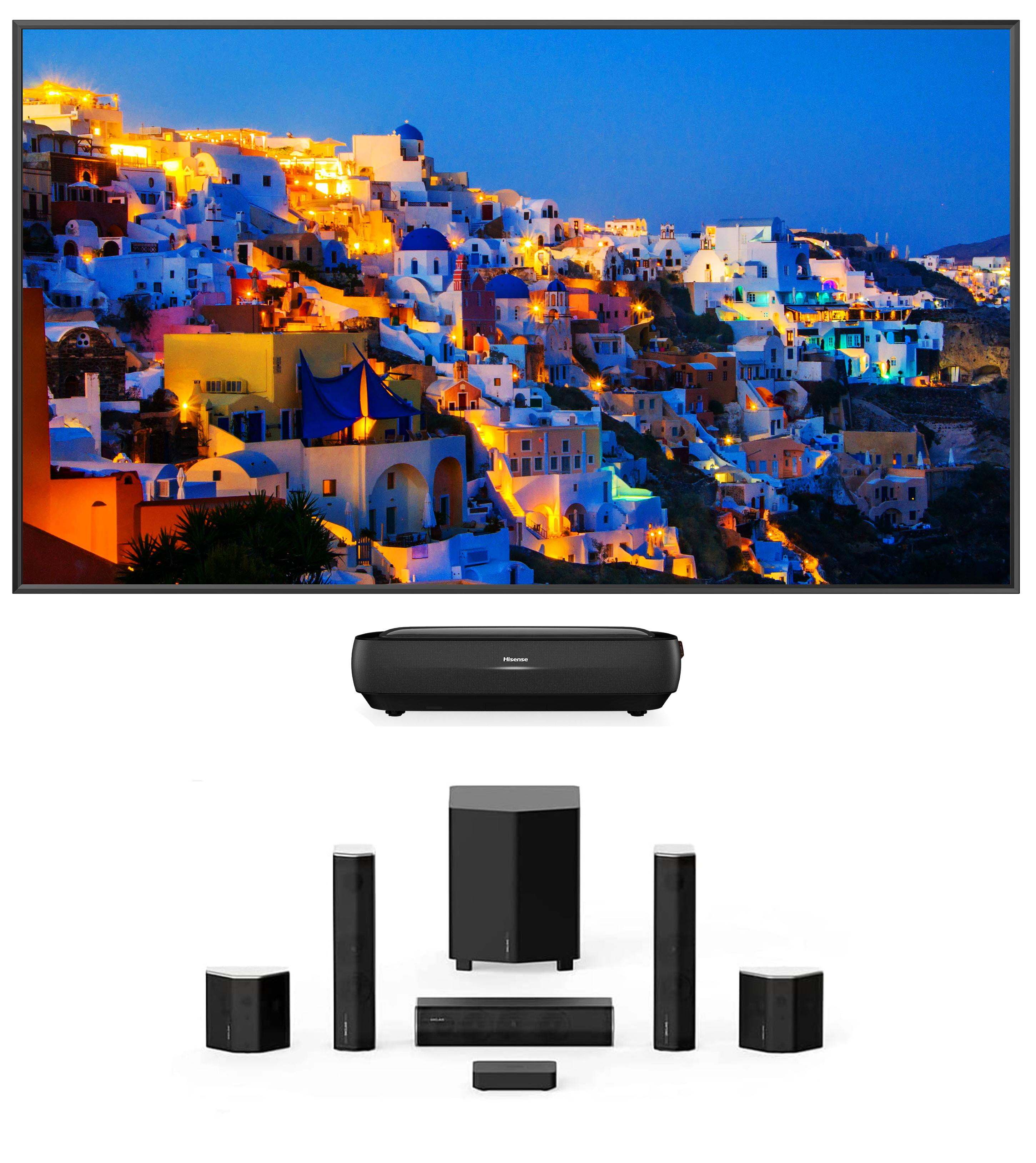 Hisense 100L9G-DLT100A 4K TriChroma Smart Laser TV With 100" Hard-Screen with Enclave EA-200 ...