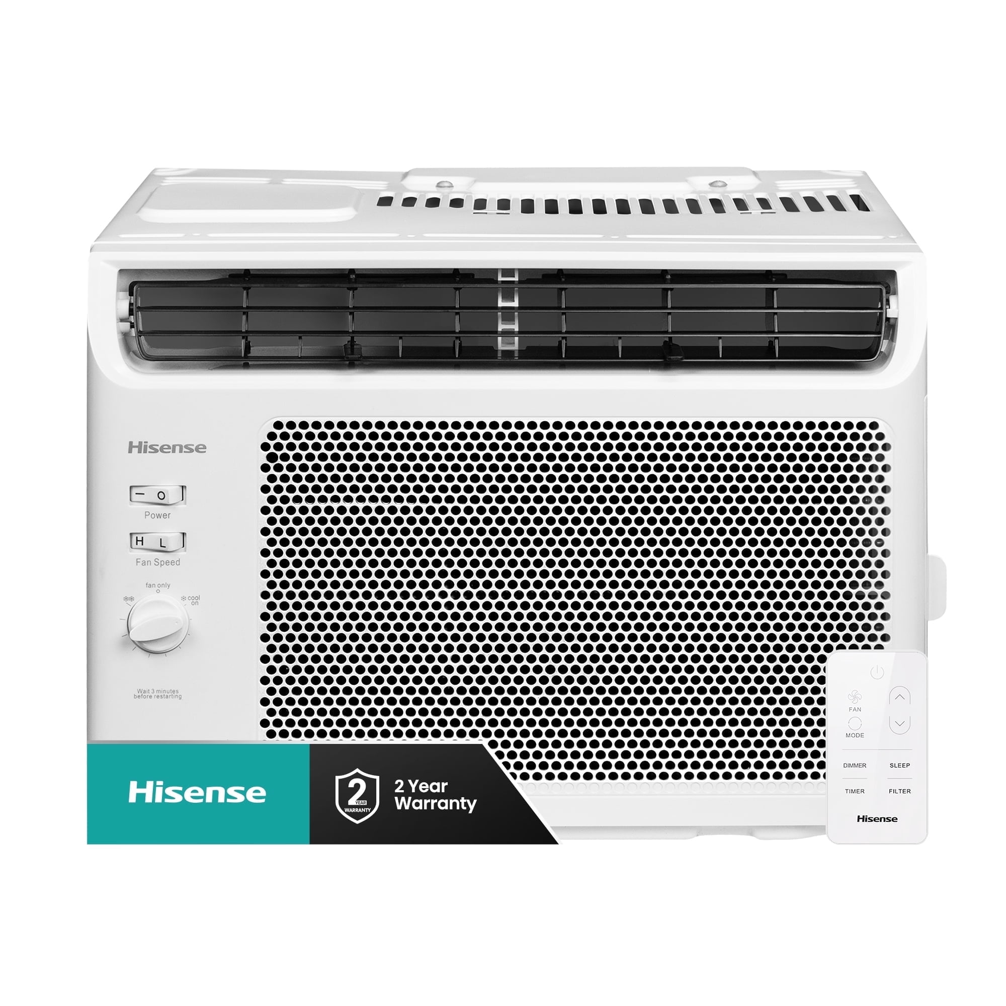 Hisense 5,000 BTU Window Air Conditioner 150 sq ft. Easy Clean, Easy to ...