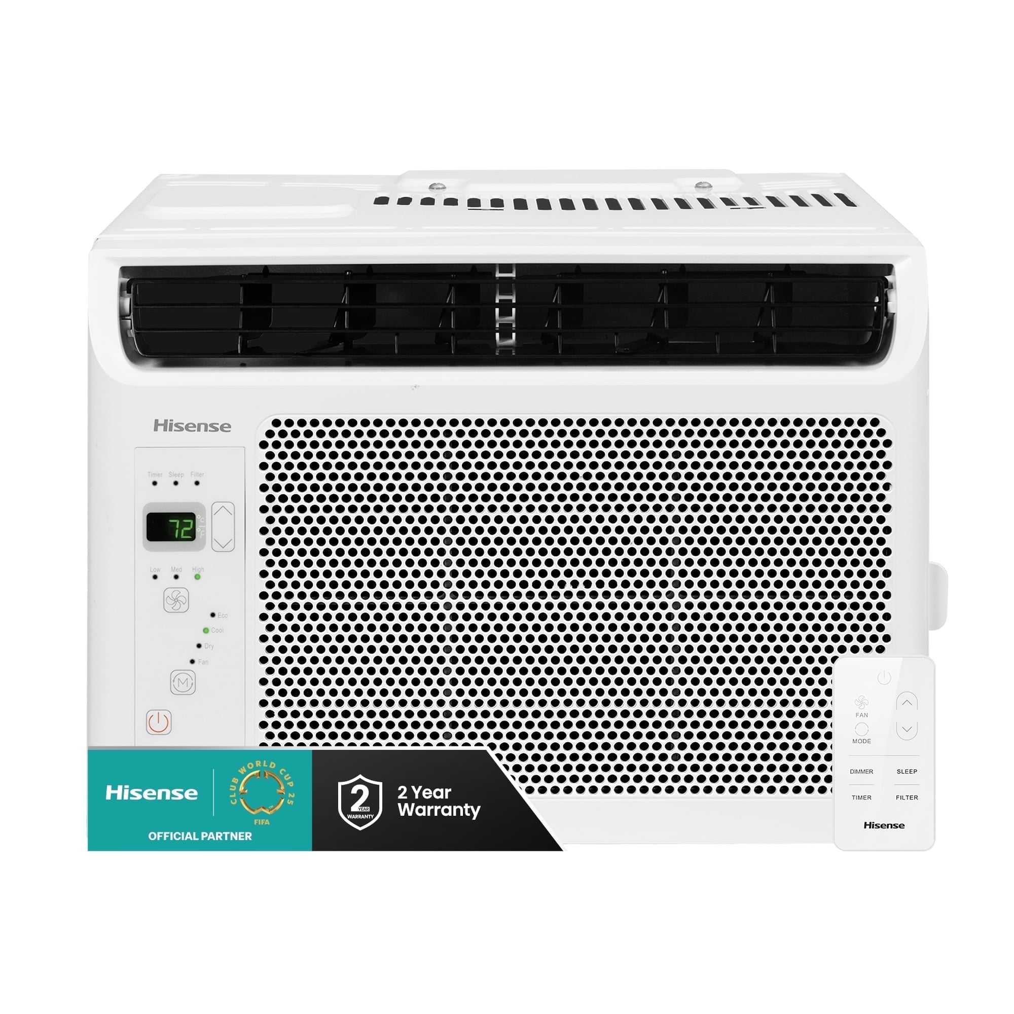 Hisense 6,000 BTU Window Air Conditioner 250 sq ft. Easy Clean, Easy to ...