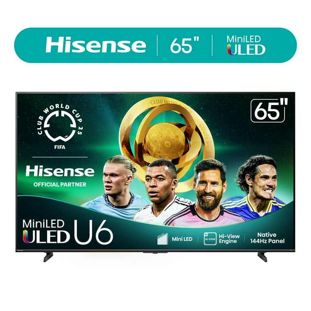 Hisense 65-Inch Class U6 Series Mini-LED ULED 4K UHD Google Smart TV (65U6N) - QLED Quantum Dot ...
