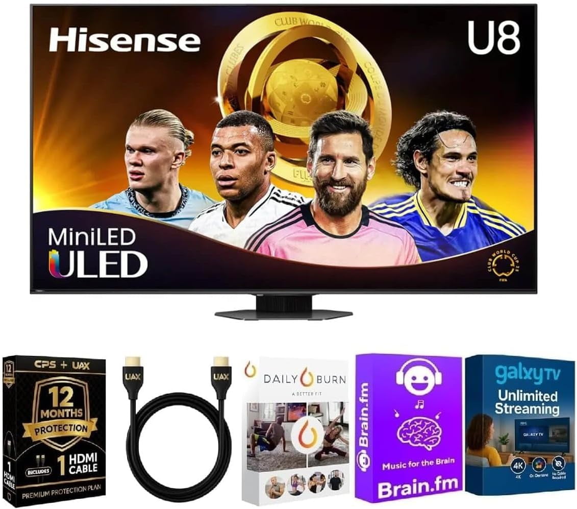 Hisense 65 Inch Class U8 Series 4K Mini-LED QLED UHD Smart Google TV ...