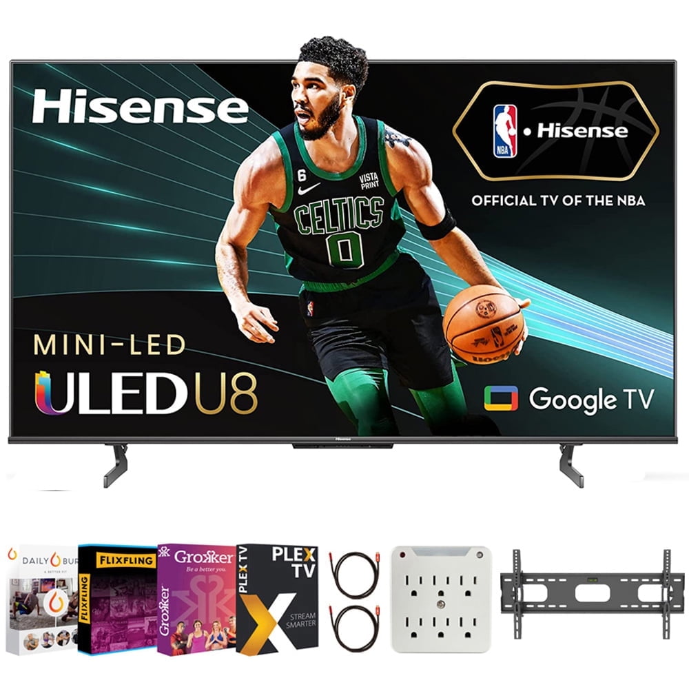 Hisense 65U8H 65" QLED U8H Quantum 4K ULED Mini-LED Google Smart TV ...