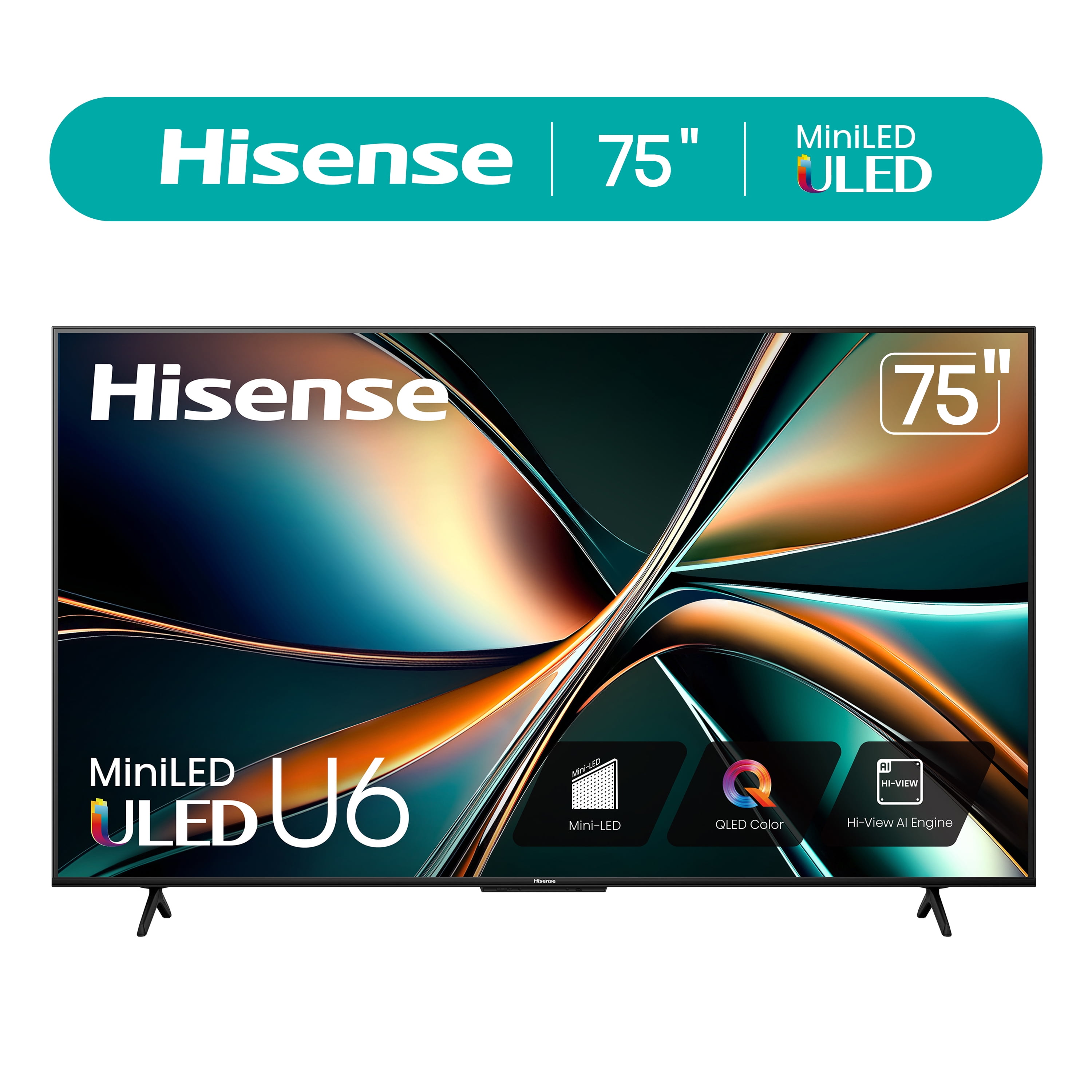Hisense 75-Inch Class U6 Series Mini-LED ULED 4K UHD Google Smart TV ...