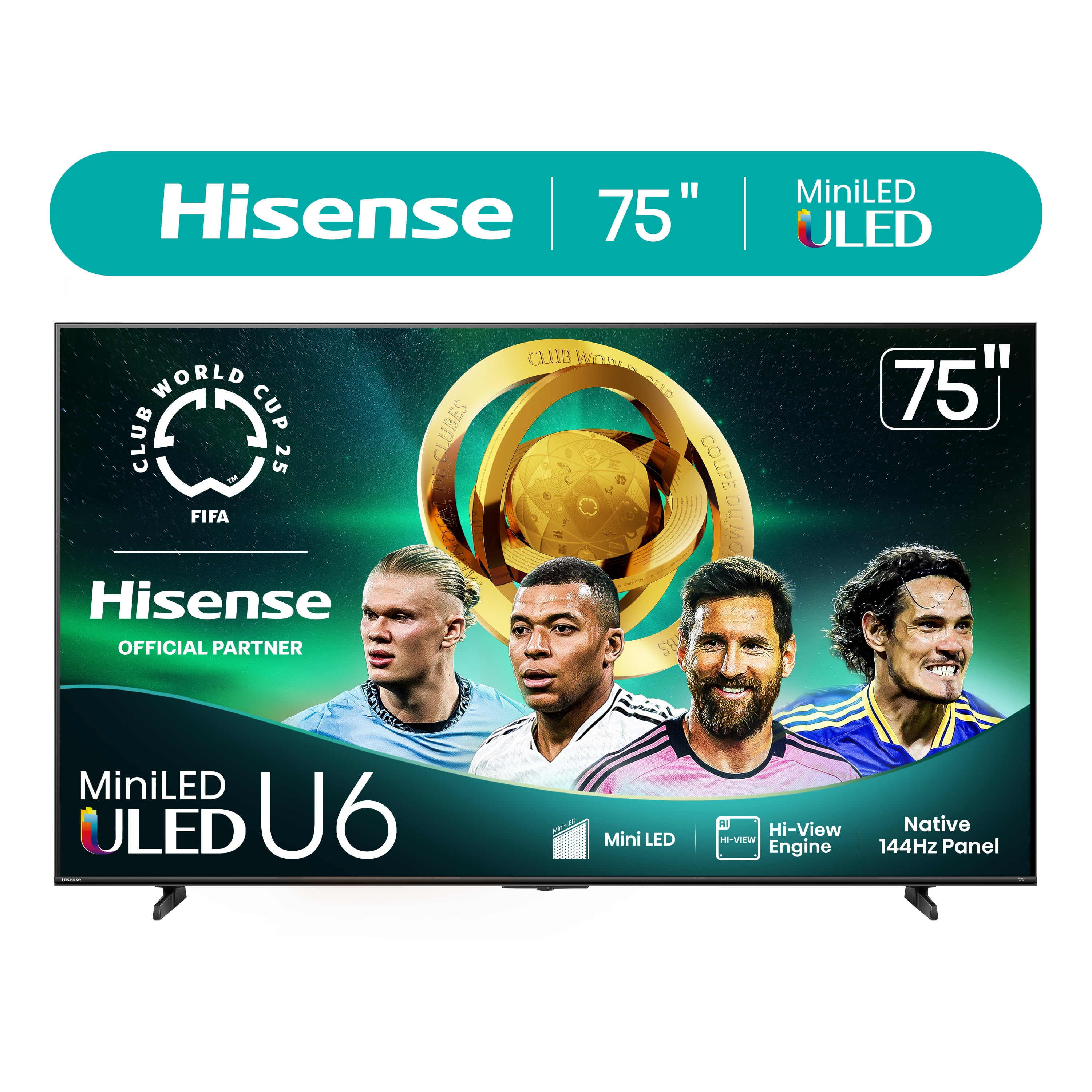 Hisense 75-Inch Class U6 Series Mini-LED ULED 4K UHD Google Smart TV ...