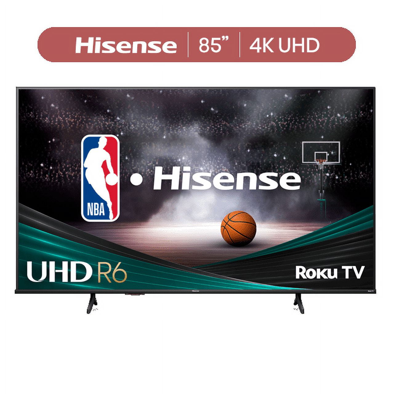 Hisense 85" Class 4K UHD LED LCD Roku Smart TV HDR R6 Series 85R6E4 ...