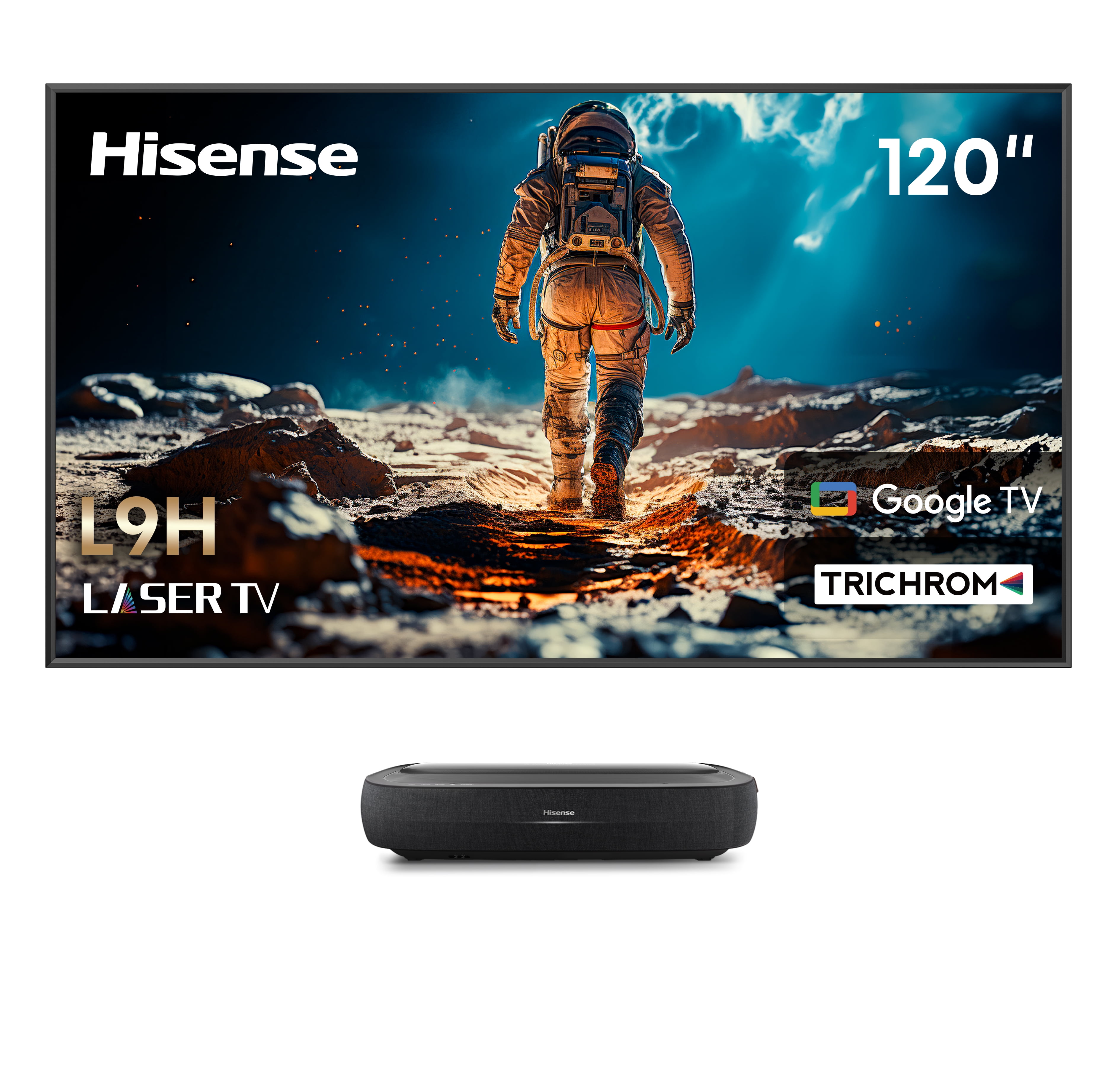 Hisense L9H TriChroma 4K Ultra Short Throw Laser TV Projector with 120" Ambient Light Rejecting ...