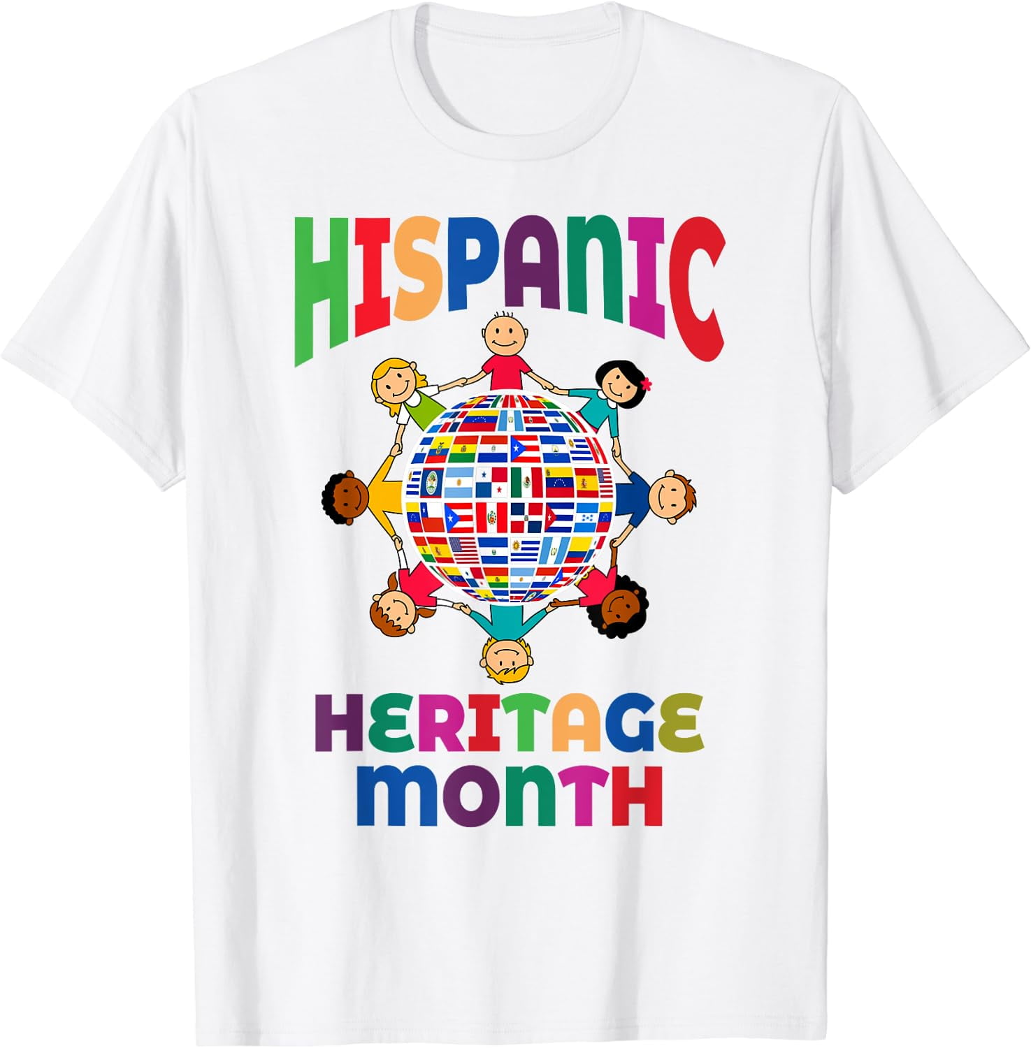 Hispanic Heritage Month All Countries Flags World T-Shirt - Walmart.com