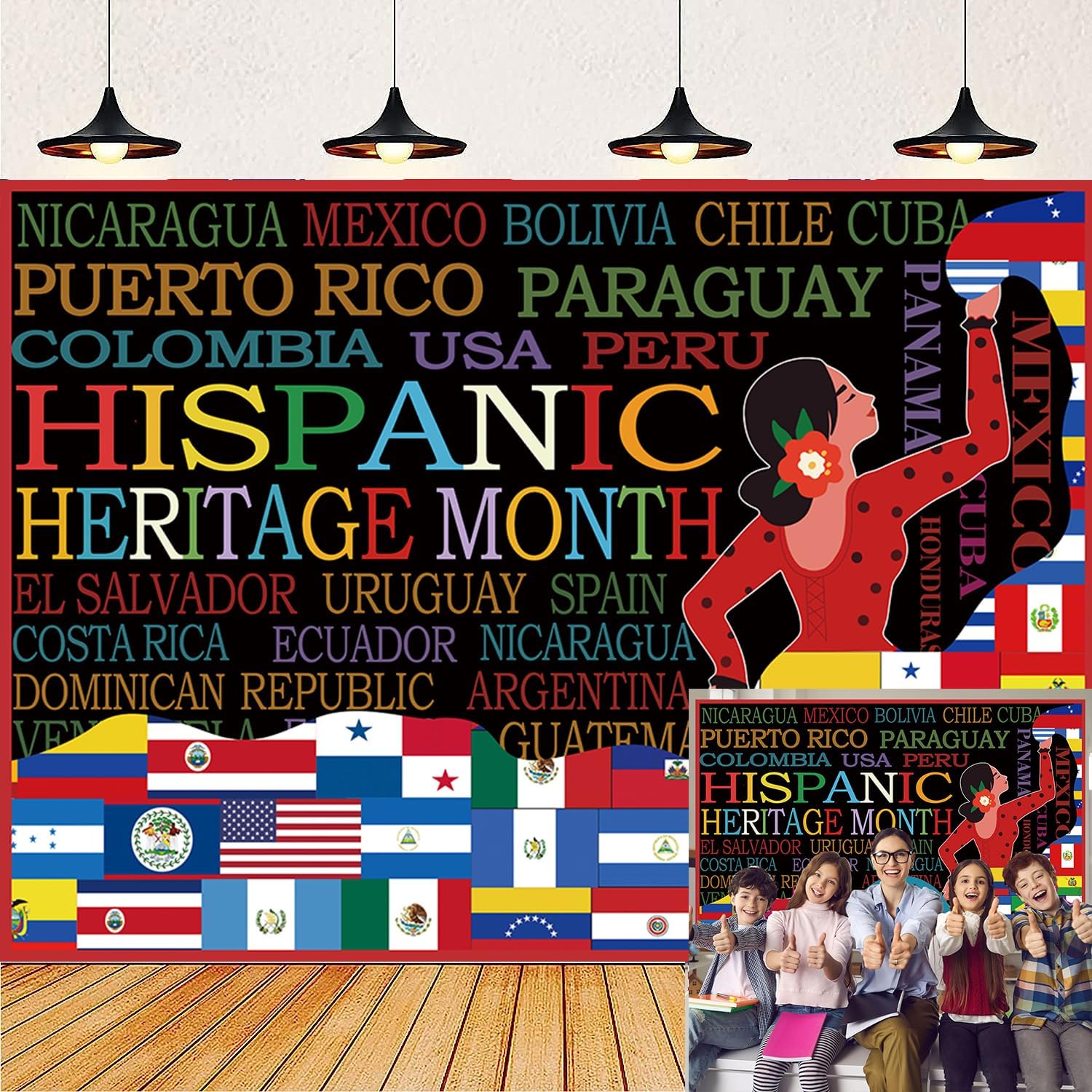 Hispanic Heritage Month Backdrop National Hispanic Month Decorations ...