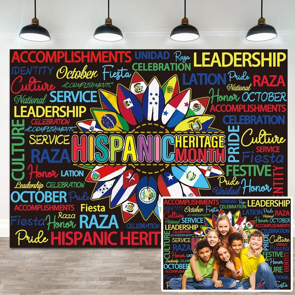 Hispanic Heritage Month Backdrop National Spanish Heritage Month ...
