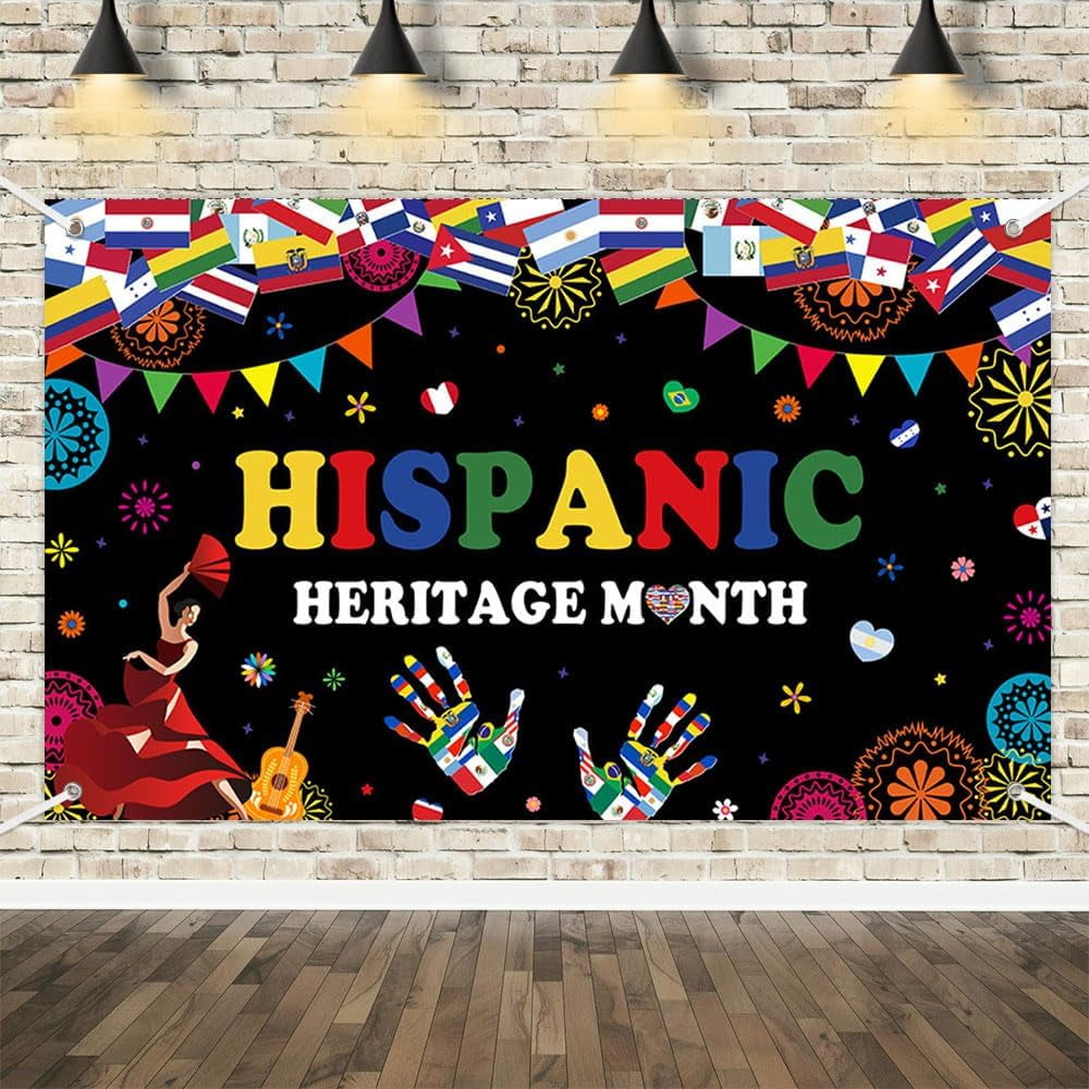 Hispanic Heritage Month Banner Backdrop Mexican Latin Spanish Heritage ...