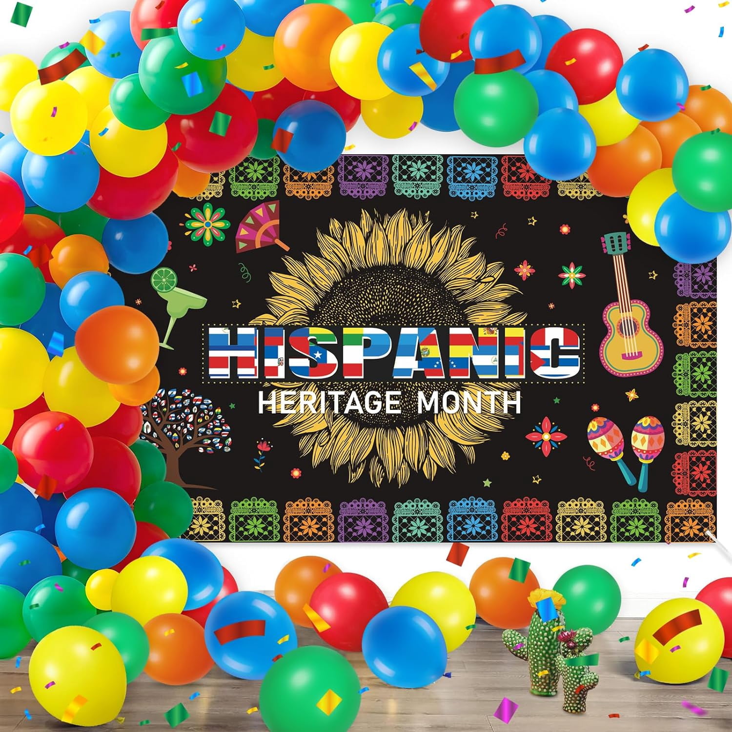 Hispanic Heritage Month Banner Decorations Latino American Spanish ...