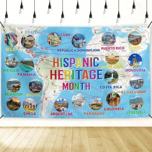 Hispanic Heritage Month Banner Spanish Mes De La Herencia Hispana ...