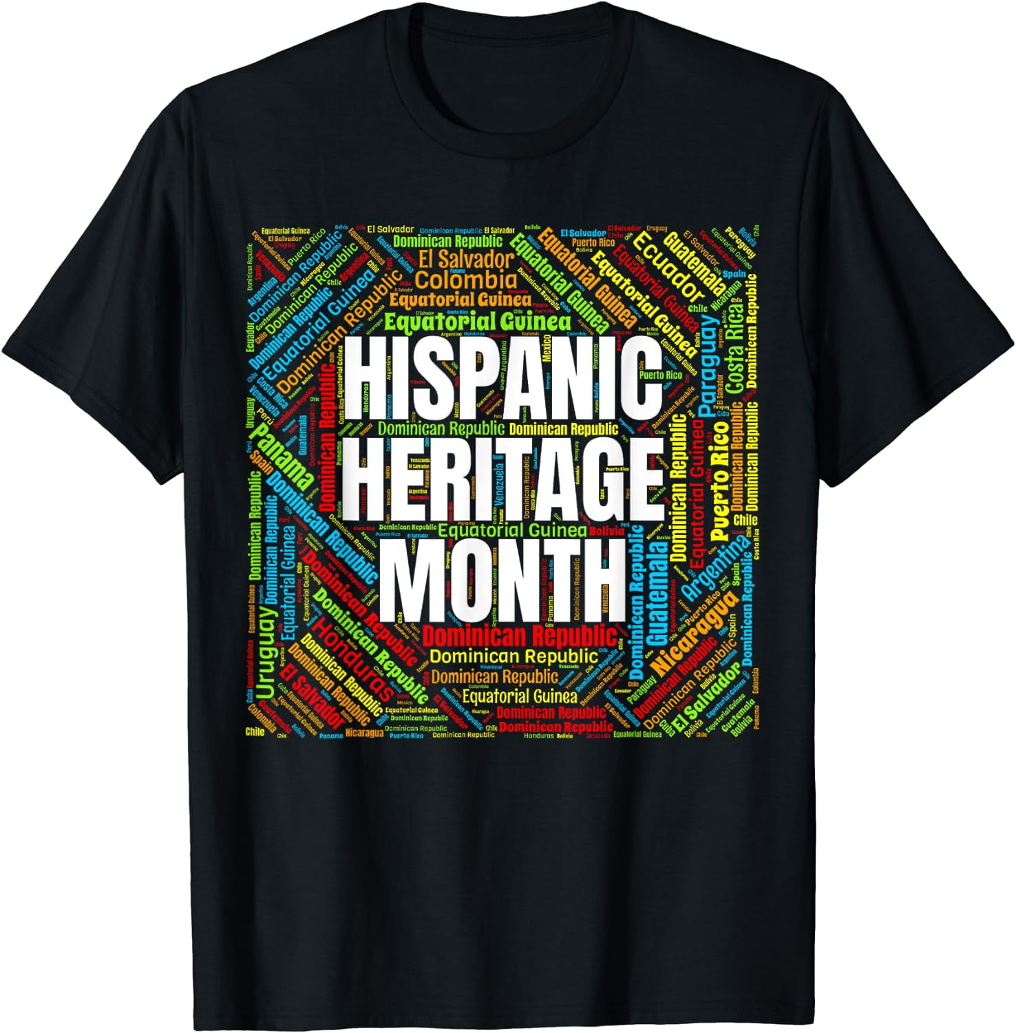 Hispanic Heritage Month Countries Mes De La Herencia Hispana T-Shirt ...