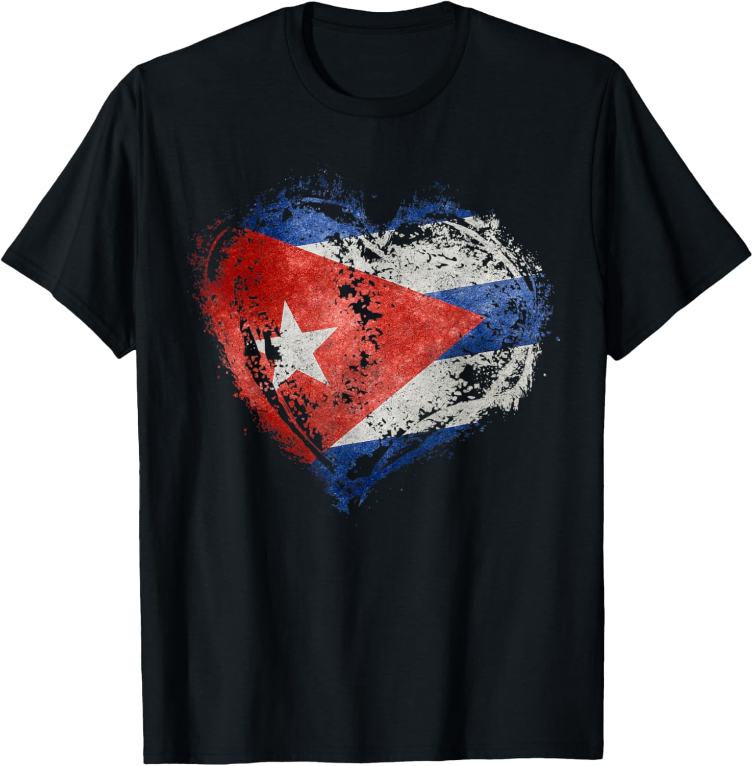 Hispanic Heritage Month Cuba Flag Heartbeat Cuban Heart T-Shirt ...